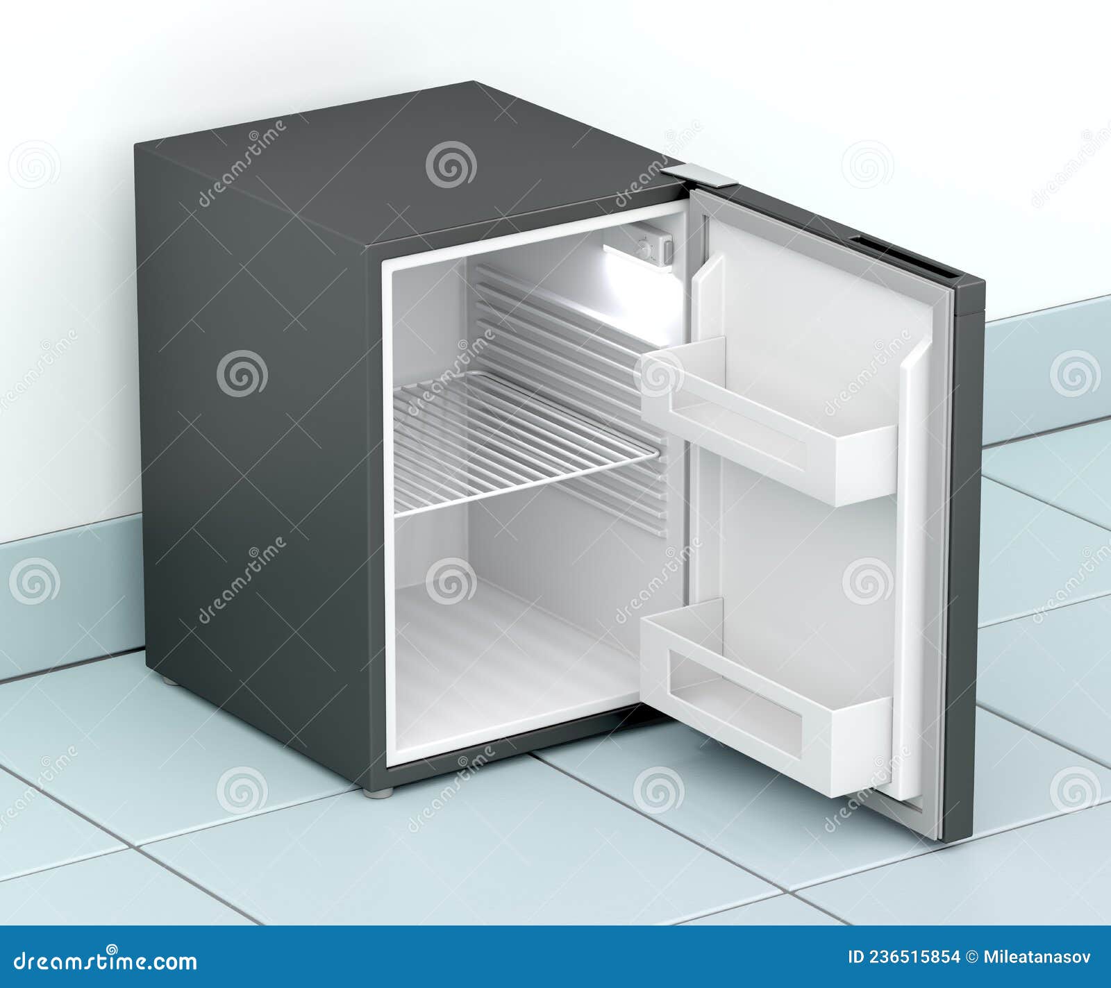 Empty small refrigerator stock illustration. Illustration of ...