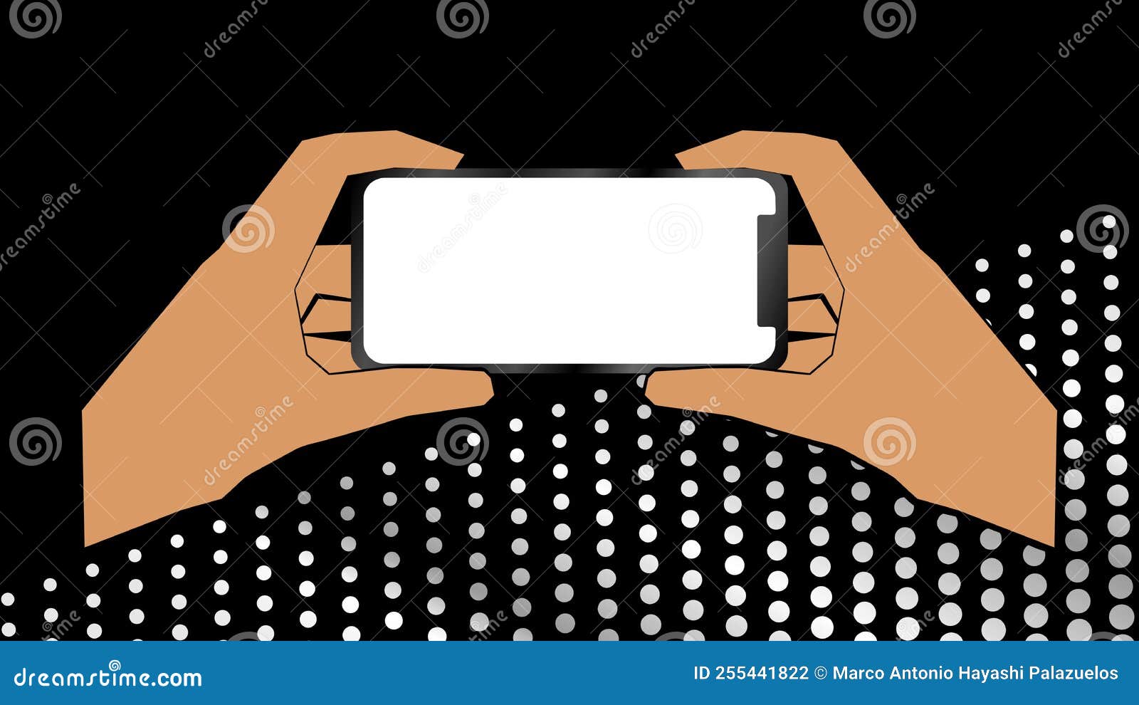 Empty Smart Gadget Mockup Background Illustration Stock Vector ...