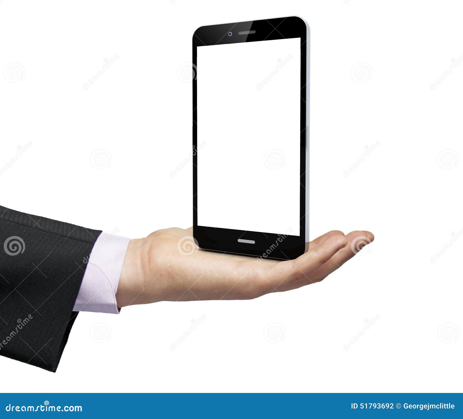 Empty Smartphone Businessman Stock Illustration - Illustration of media ...
