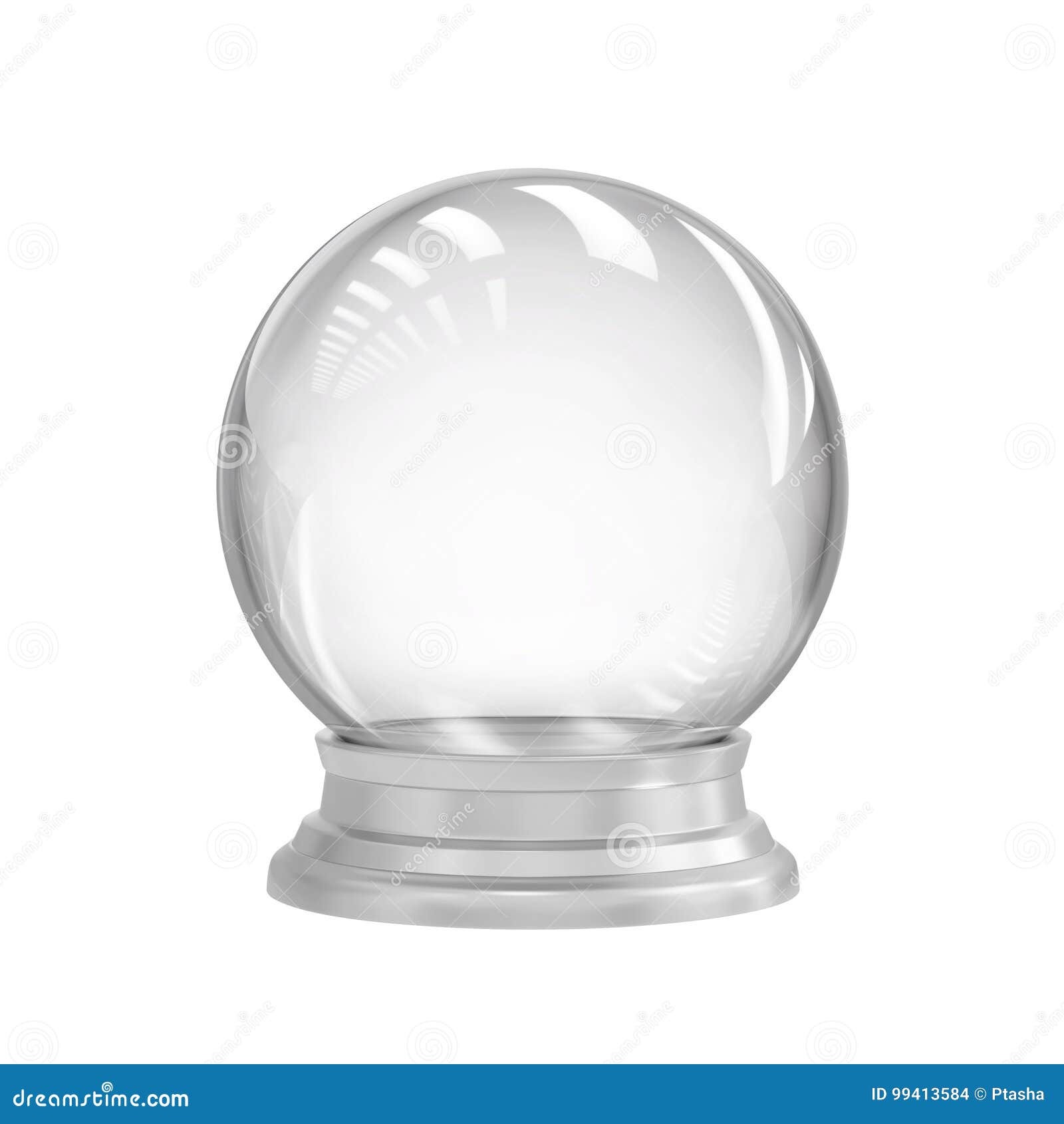 Empty snow globe stock illustration. Illustration of magic - 99413584