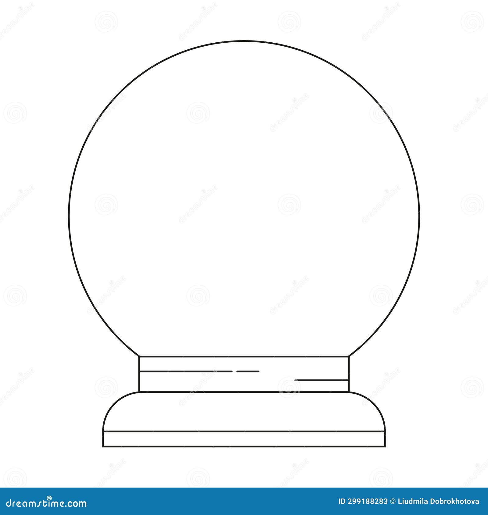 Empty Snow Globe Thin Line Vector Illustration Stock Illustration - Illustration of thin ...