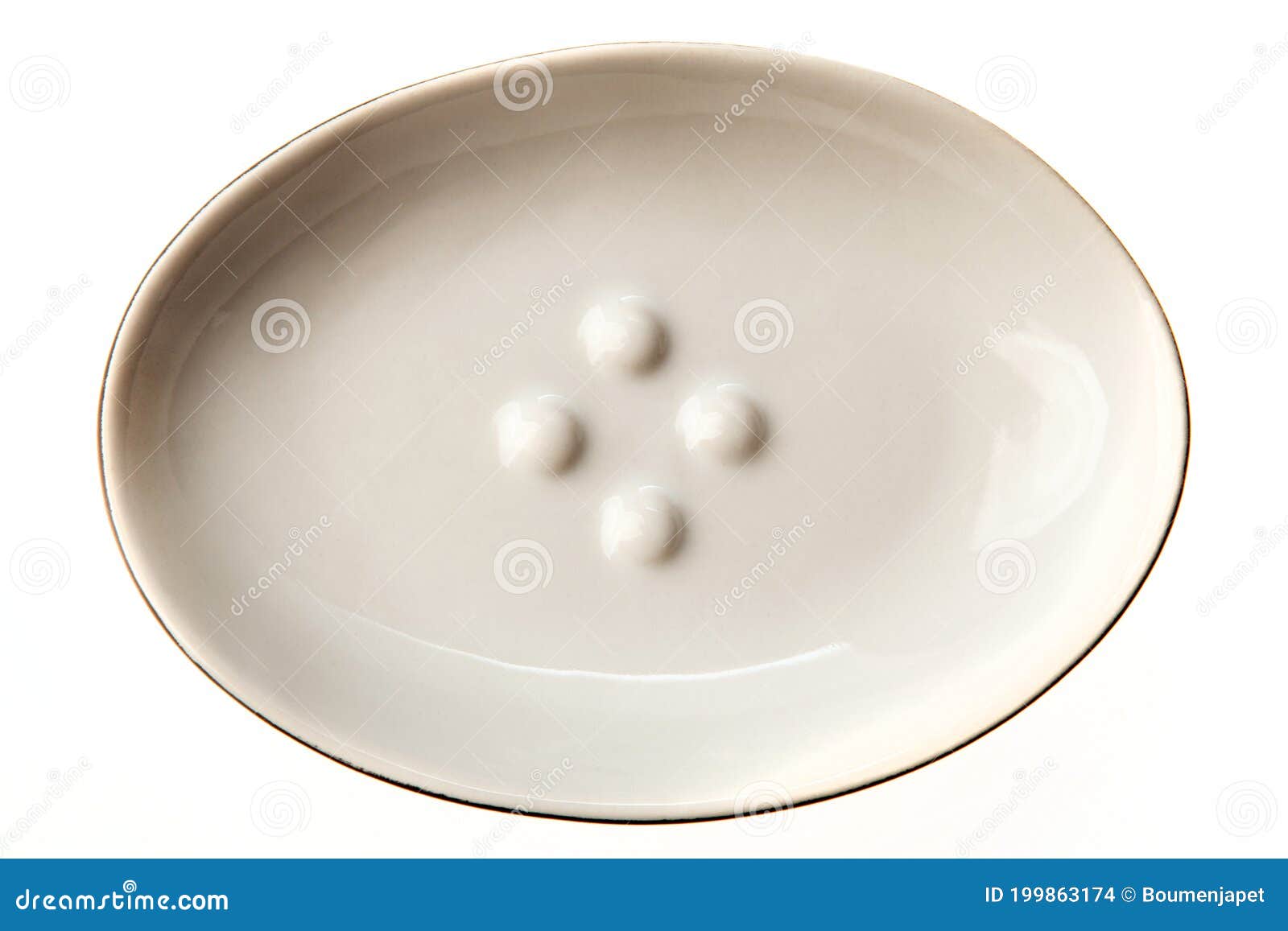 Empty Soap Plate Isolated on White Background. Stock Photo - Image of ...