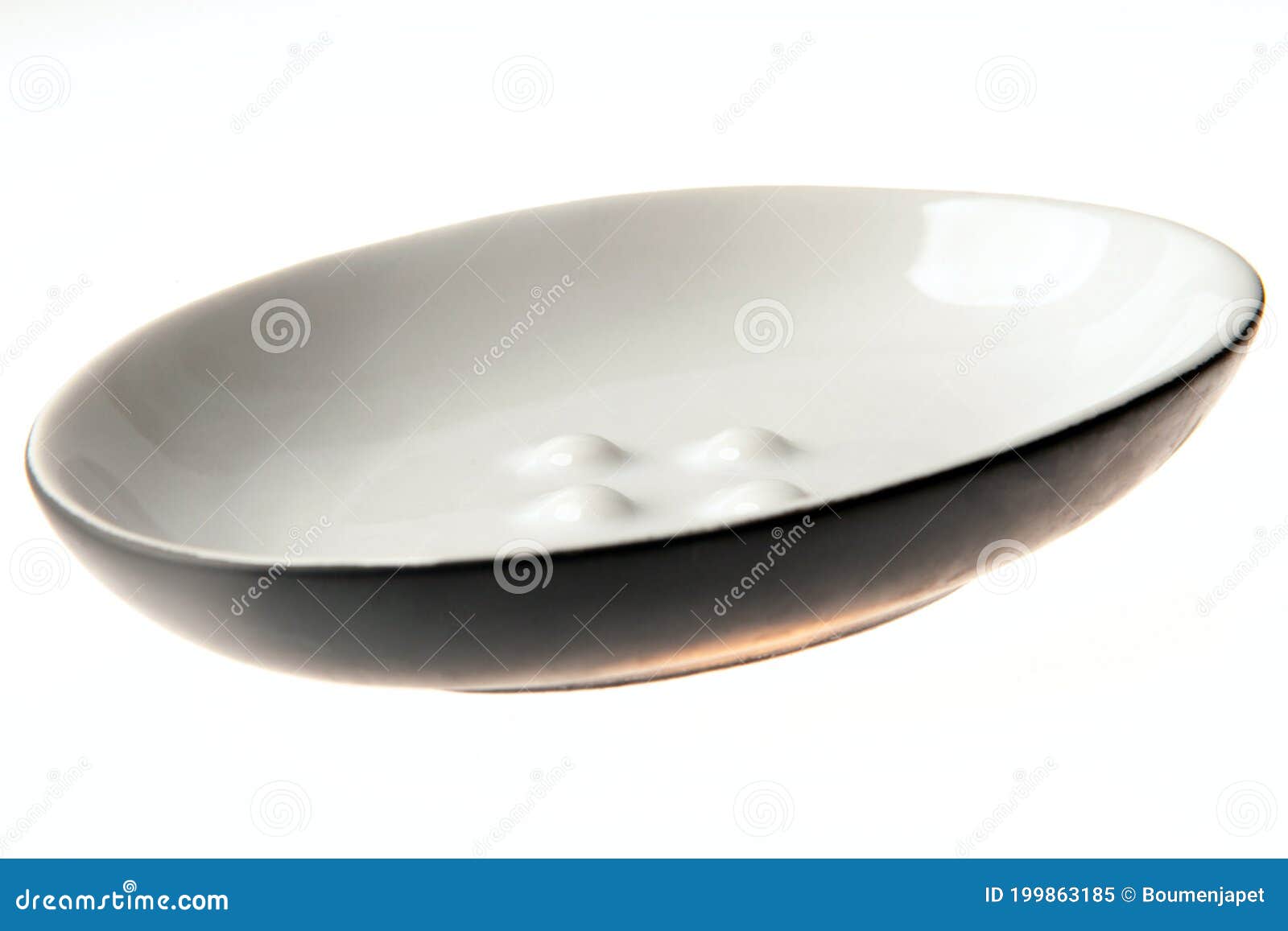 Empty Soap Plate Isolated on White Background. Stock Image - Image of ...