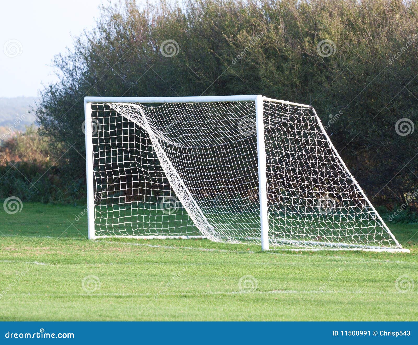 Empty soccer goal stock image. Image of post, competition - 11500991