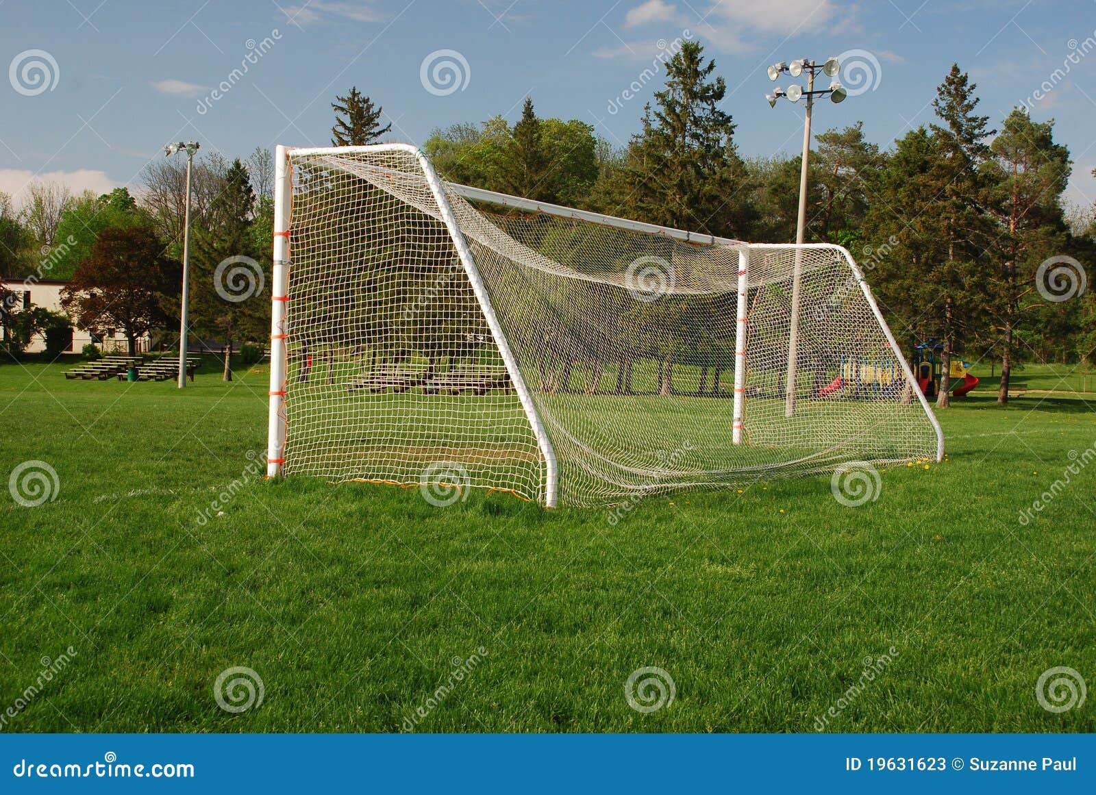 Empty Soccer goal stock image. Image of doors, soccer - 19631623