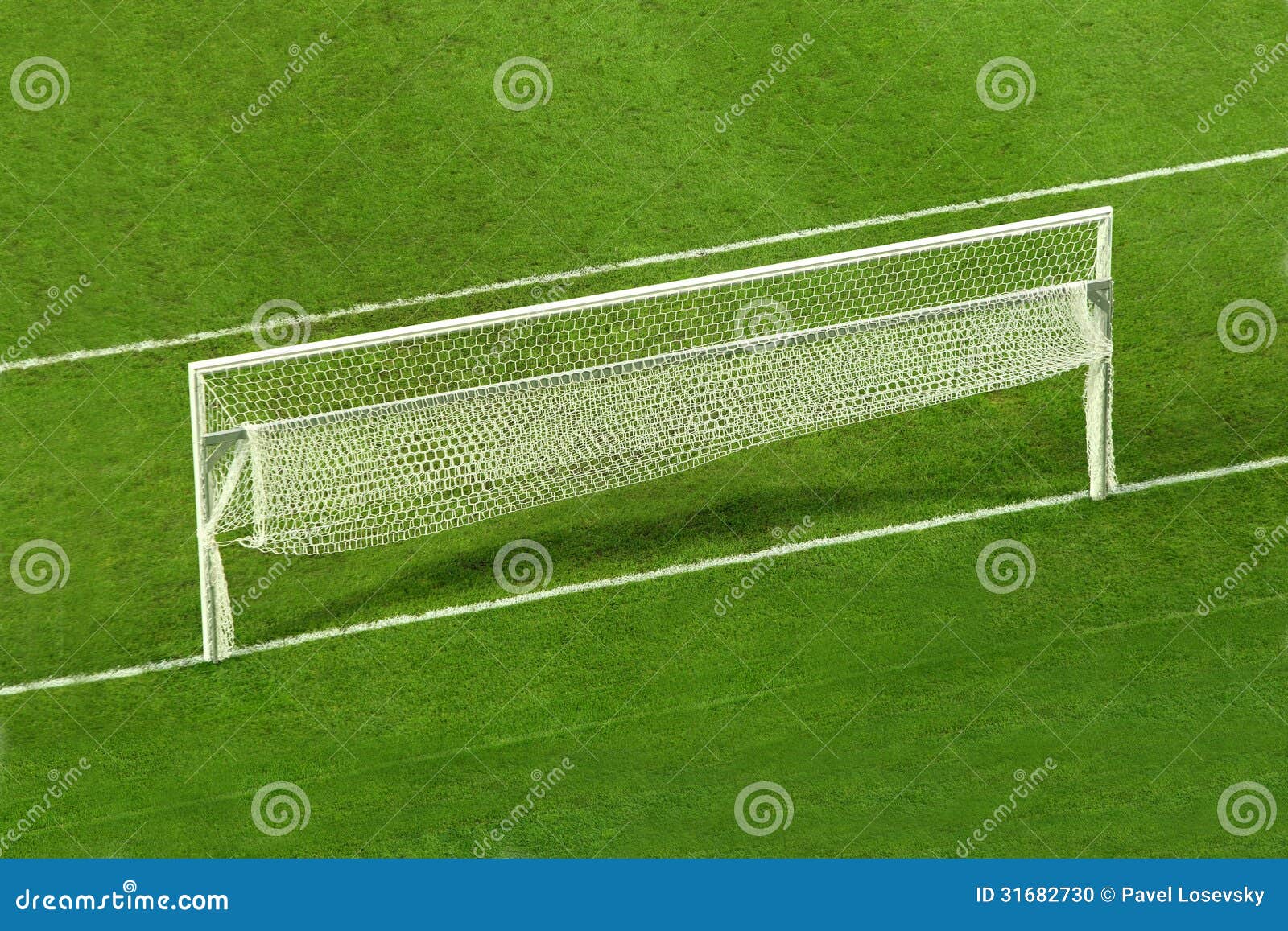 Empty soccer goal stock photo. Image of health, field - 31682730