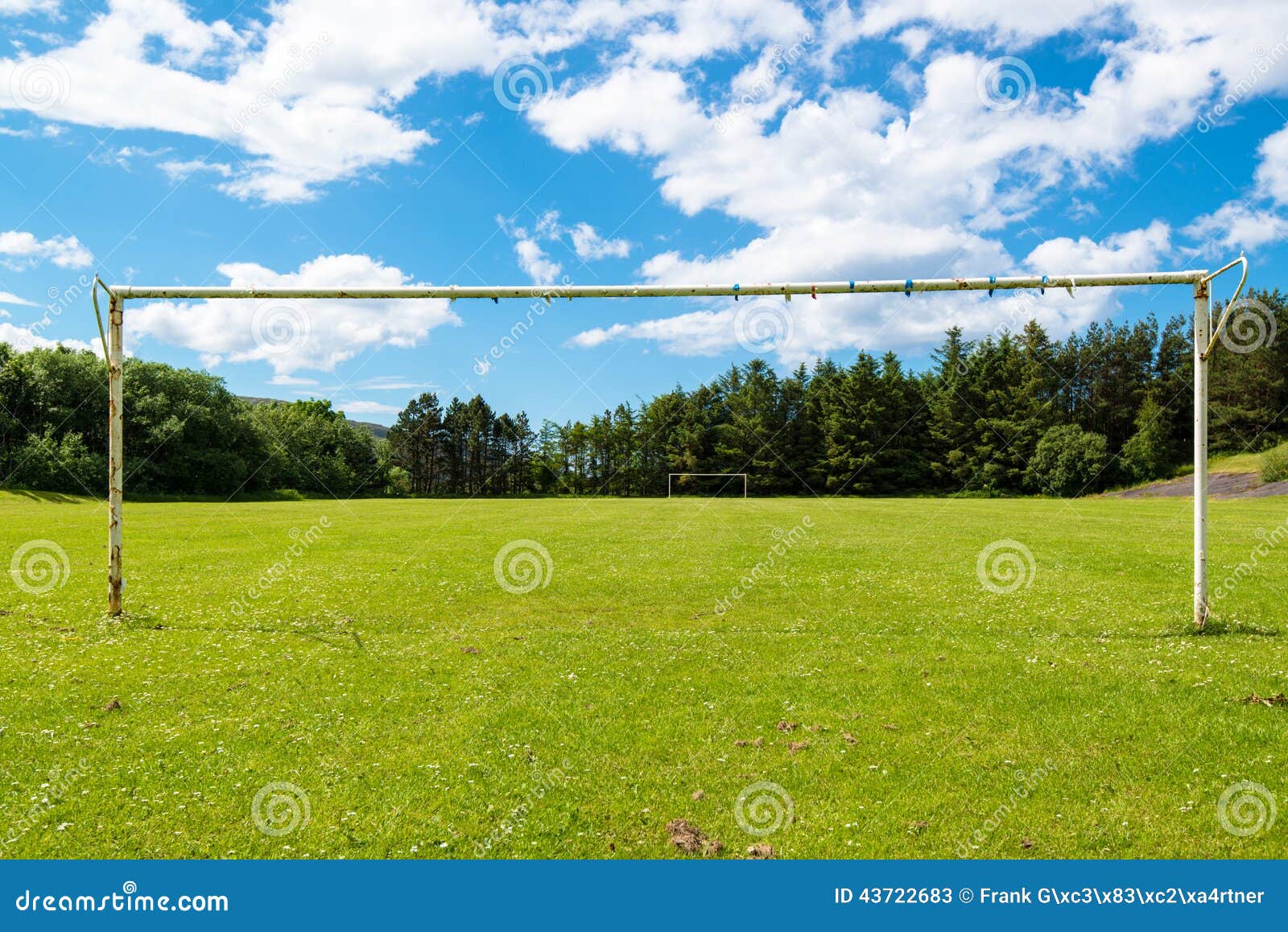 Empty soccer goal stock image. Image of game, recreation - 43722683