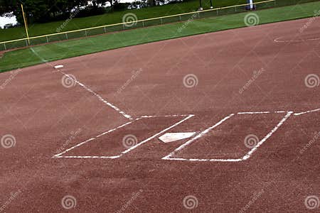 Empty Softball Field stock image. Image of hardball, bases - 10028917