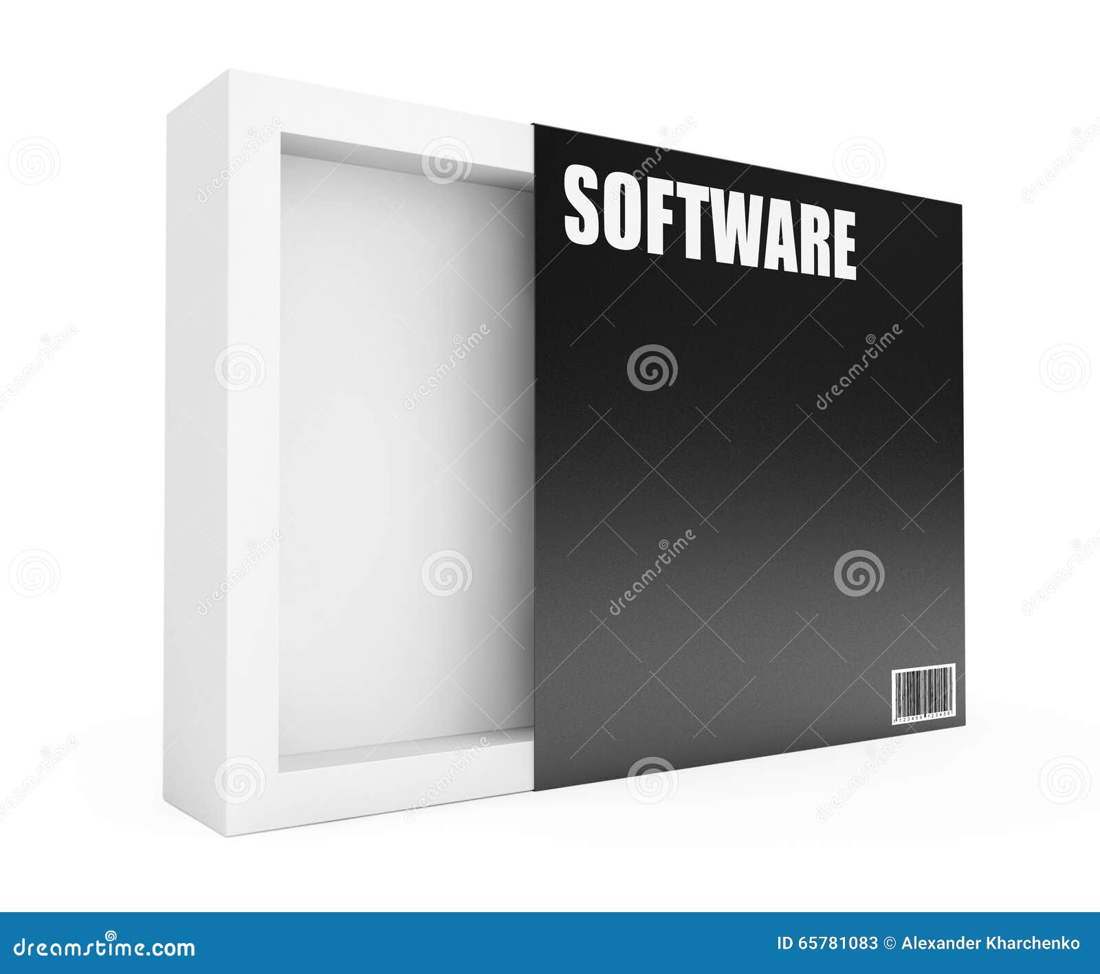Empty Software Box stock illustration. Illustration of brand - 65781083
