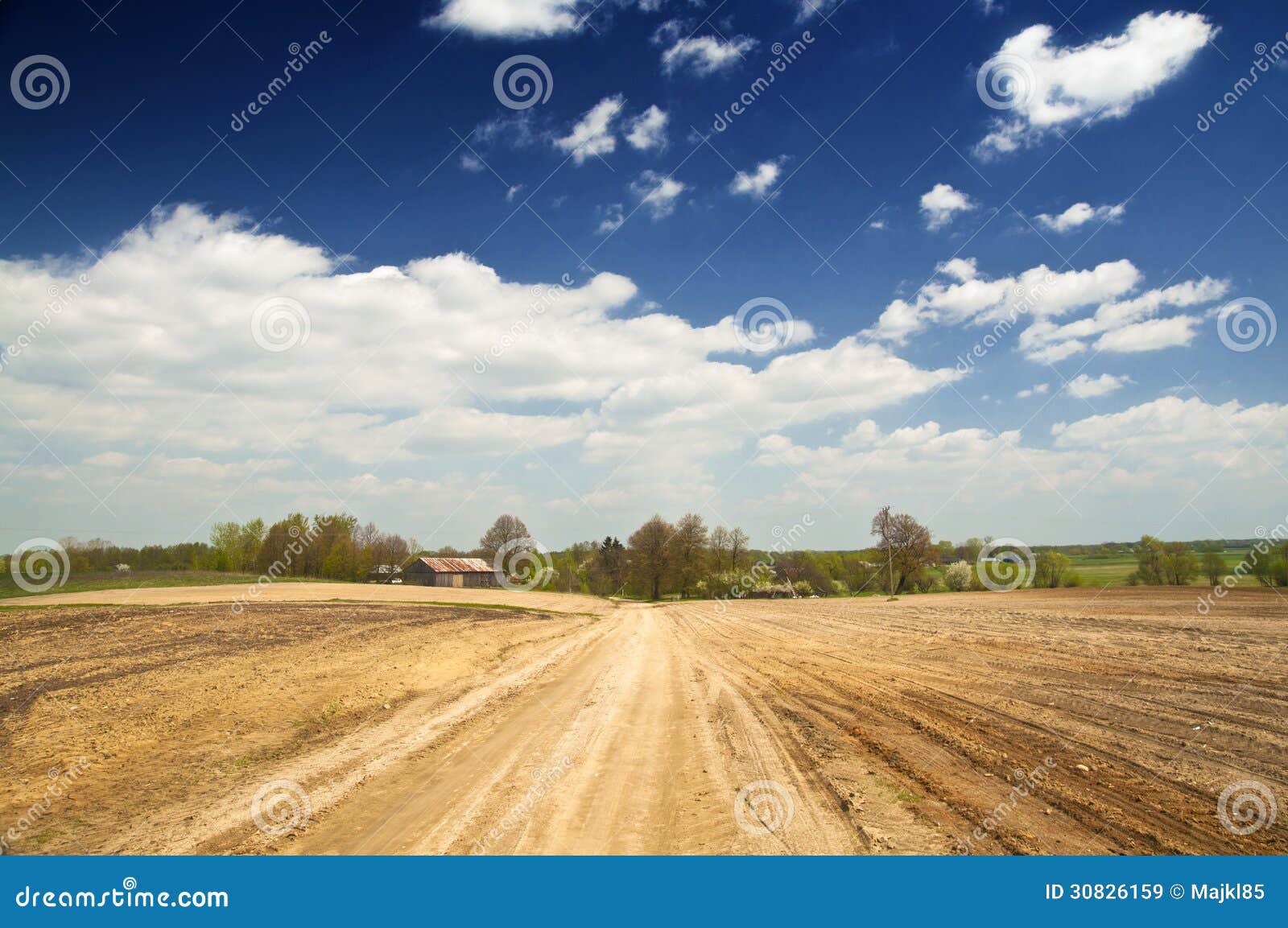 Empty Soils, Rural Landscape Stock Image - Image of blue, dirt: 30826159