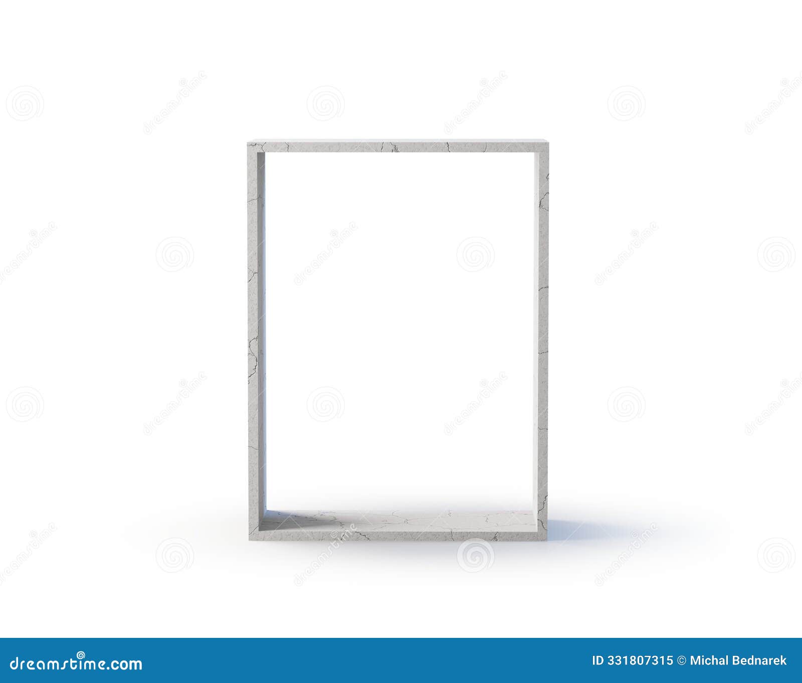 Empty Solid Frame Isolated on Transparent White Background Stock Image ...