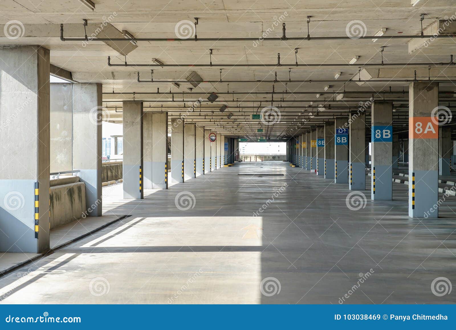 Big car park interior stock image. Image of empty, auto - 103038469