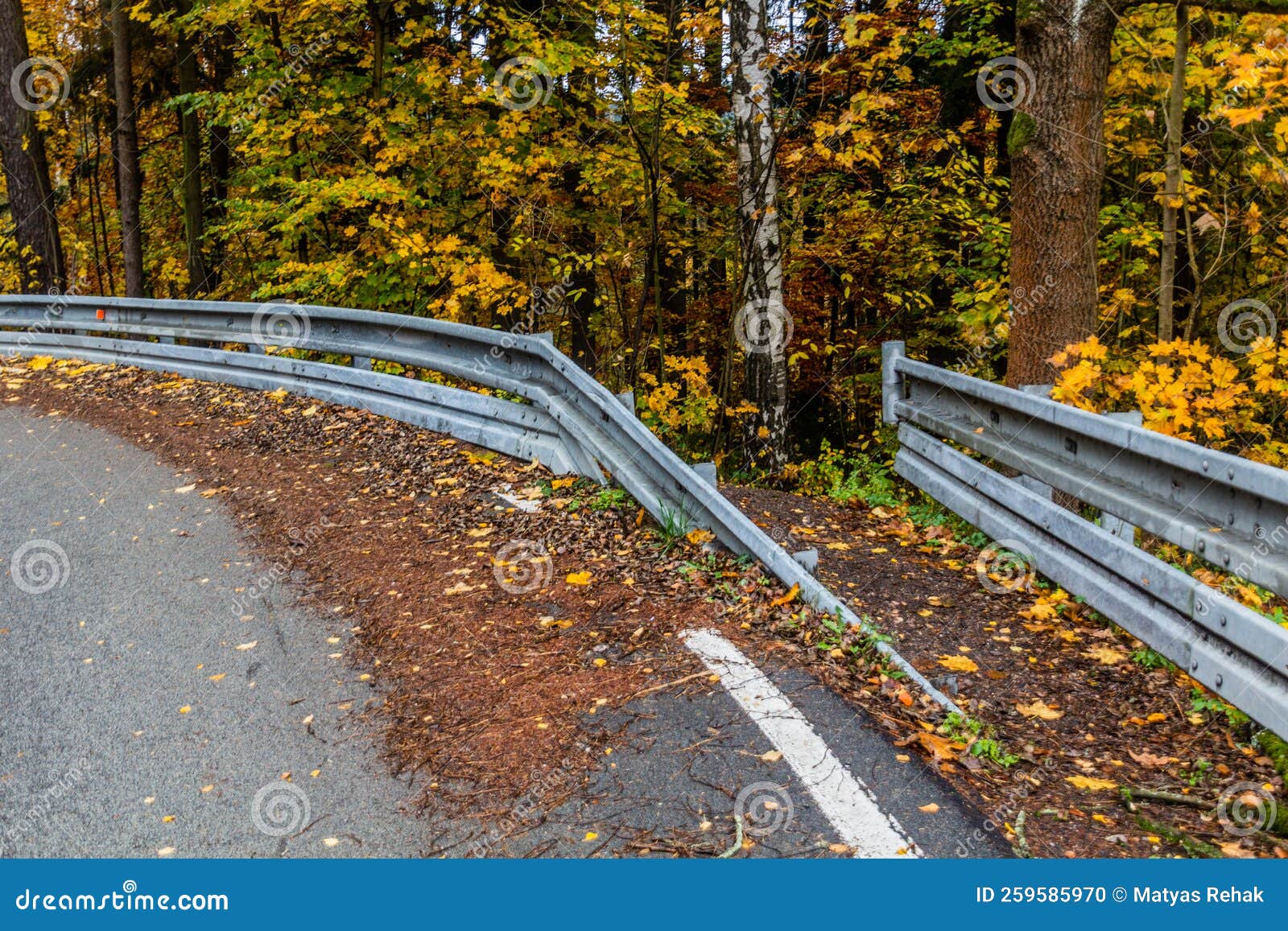 Empty Space in a Crash Barrier for a Pa Stock Photo - Image of guard ...