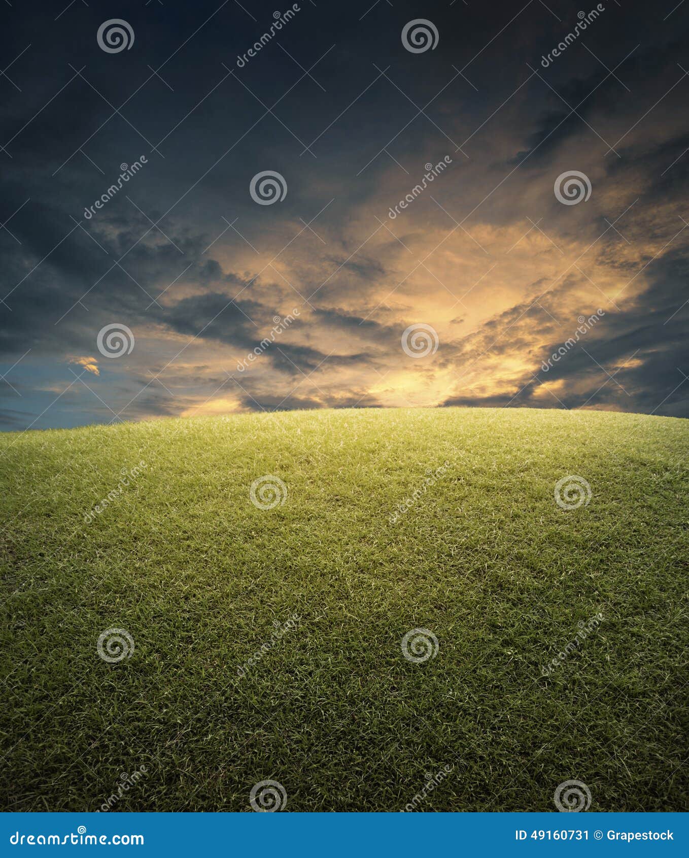 Empty Space, Field of Green Grass and Sky Stock Image - Image of empty ...
