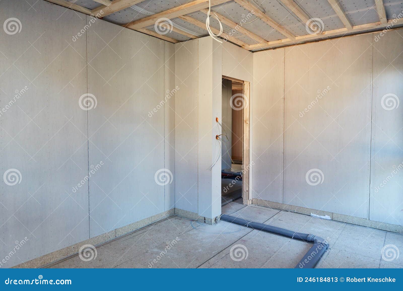 Empty Space in Interior Design of Room in House Construction Stock ...