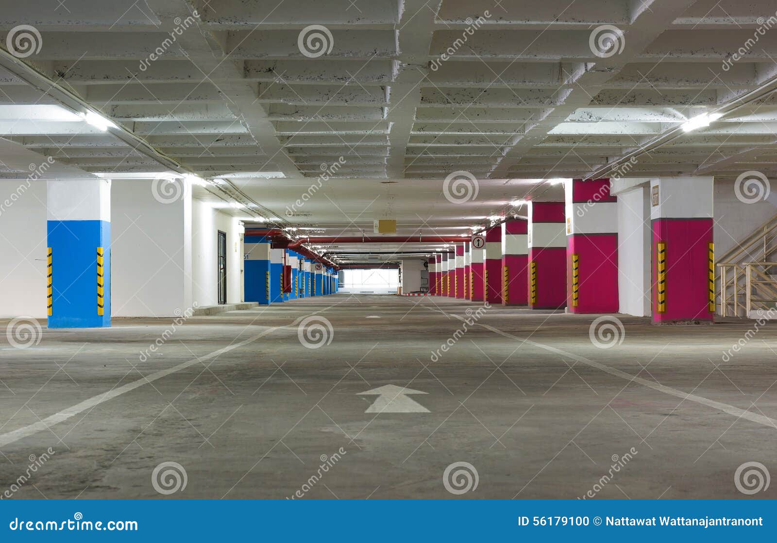 Empty Space a Parking Lot in Building Stock Photo - Image of garage ...