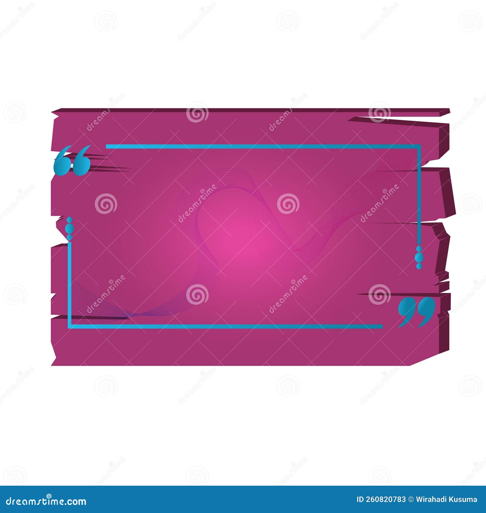 Empty Space for Text with Quote Stock Vector - Illustration of textbox ...