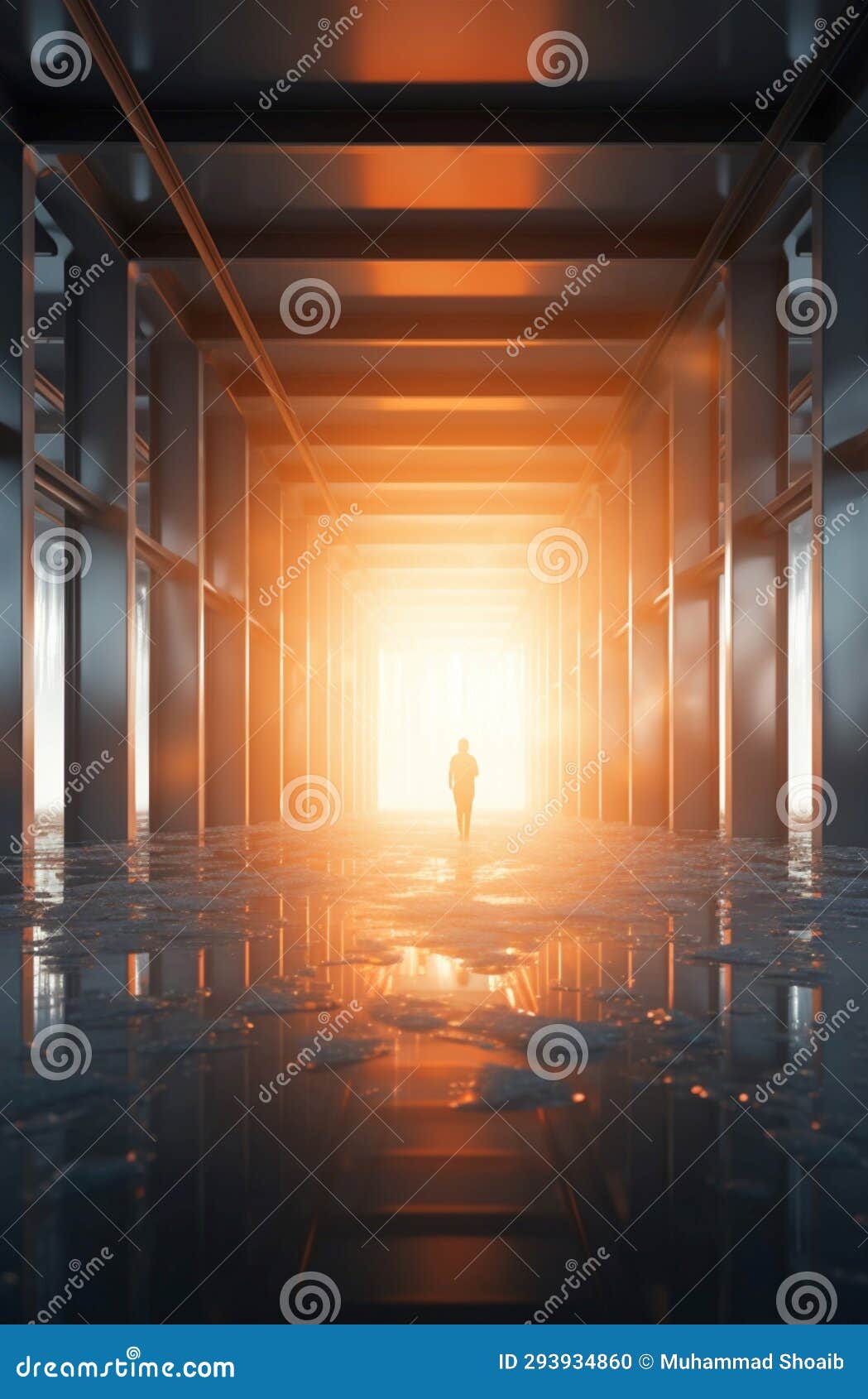 Empty Space Transformed by the Gentle Embrace of Light in 3D Rendering ...