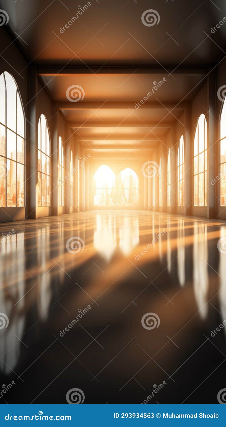 Empty Space Transformed by the Gentle Embrace of Light in 3D Rendering ...