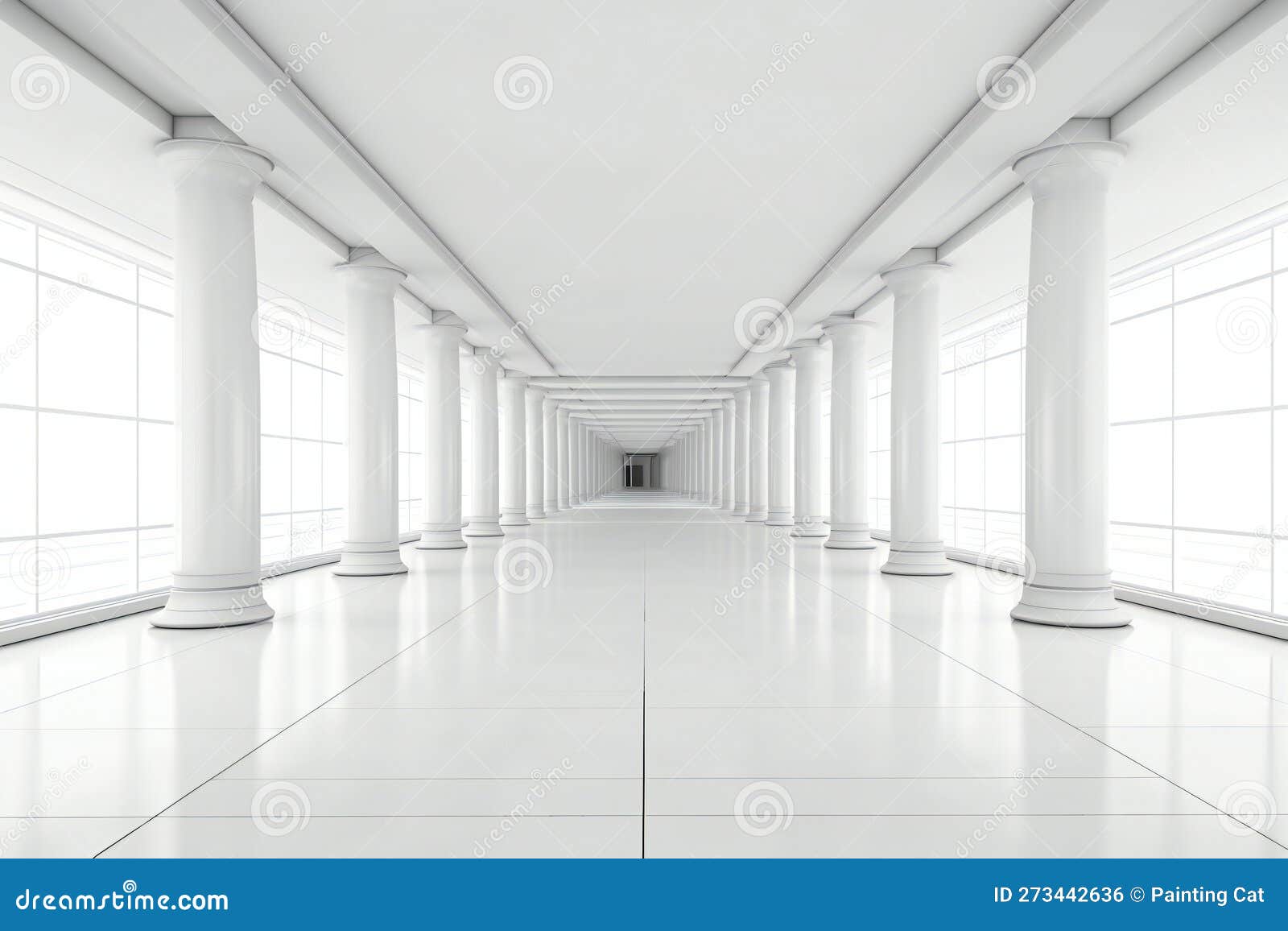 Empty Space in White Architecture Abstract, Arts & Architecture, Indoor ...