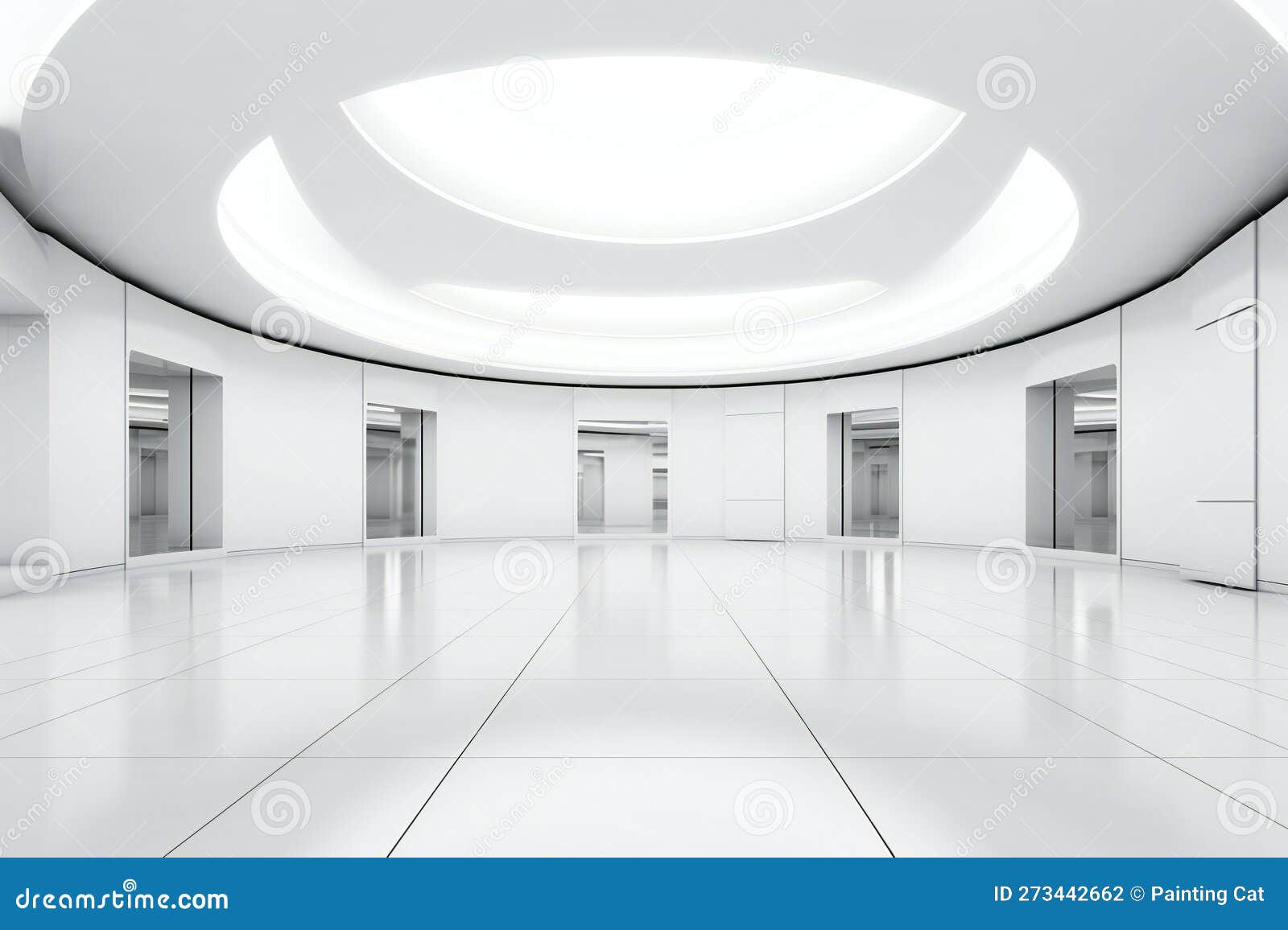 Empty Space in White Architecture Abstract, Arts & Architecture, Indoor ...