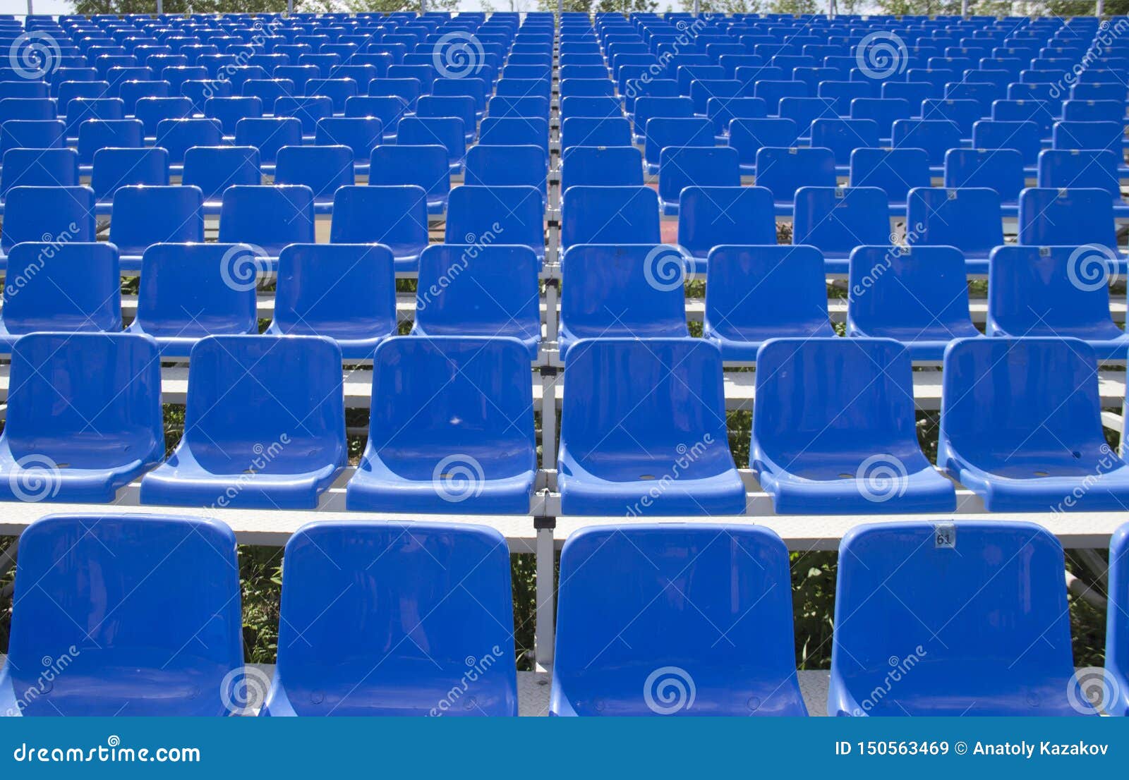 Empty Spectator Seats in the Open-air Arena Stock Image - Image of ...