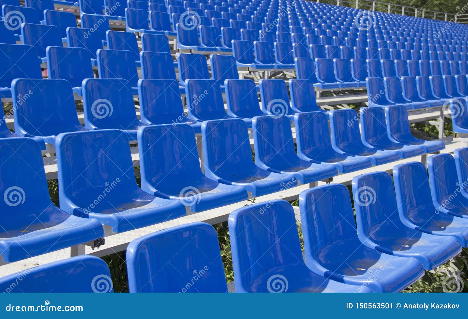 Empty Spectator Seats in the Open-air Arena Stock Image - Image of seat ...