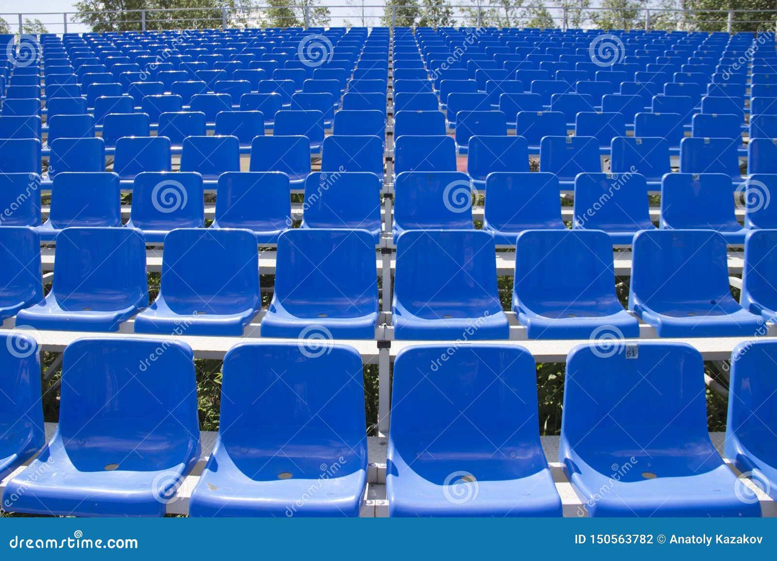 Empty Spectator Seats in the Open-air Arena Stock Photo - Image of ...