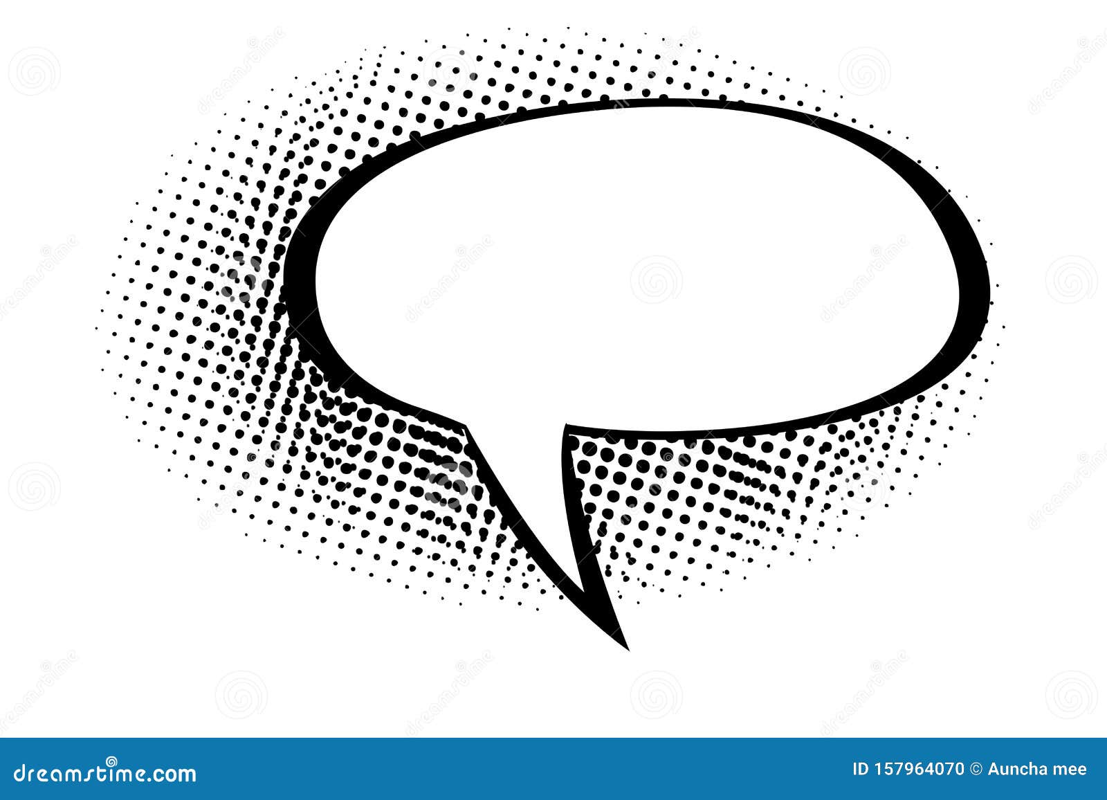 Empty Speech Bubble for a Quote on White Background, Pop Art Style ...