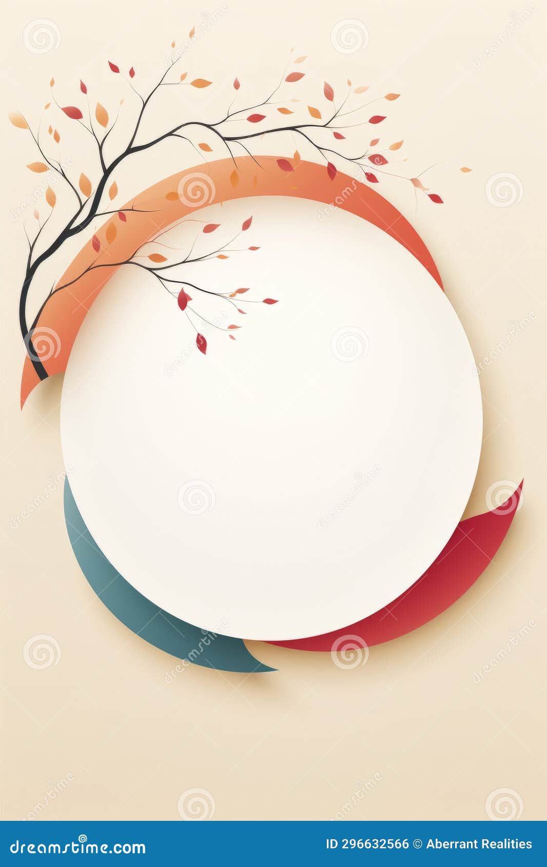 An Empty Speech Bubble with a Tree and Leaves on it Stock Illustration ...