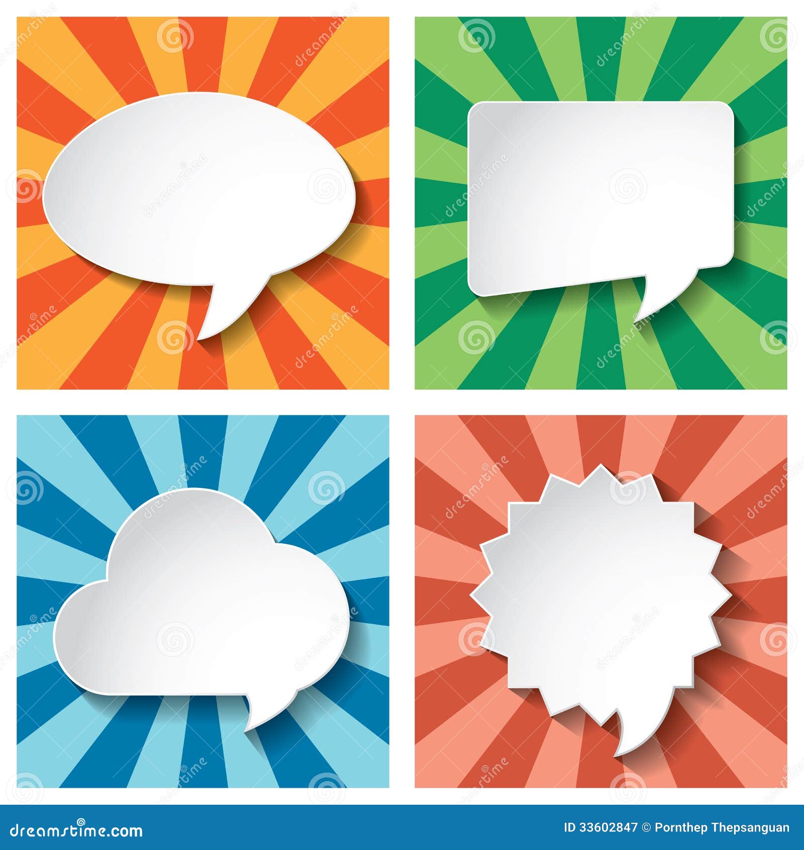 Empty Speech Bubbl On Pop Art Comic Style Dot Background, Stock Vector ...