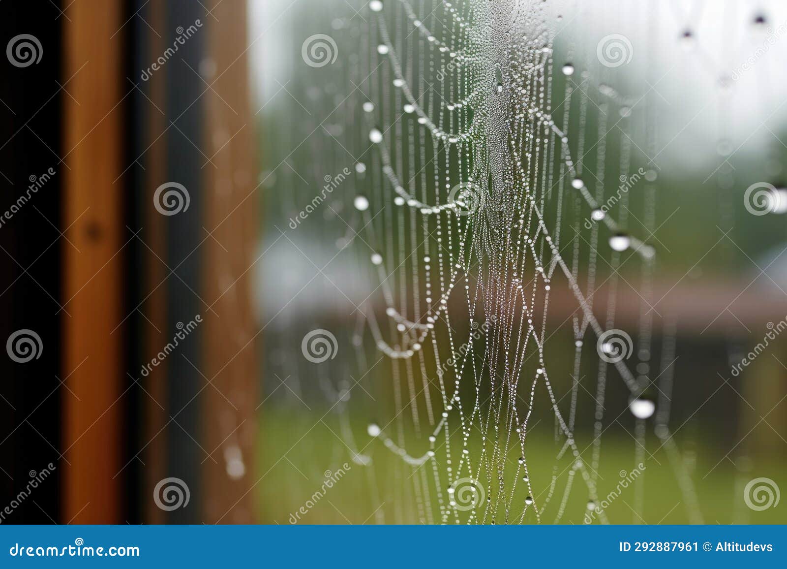 An Empty Spider Web on a Window Pane Stock Image - Image of generative ...