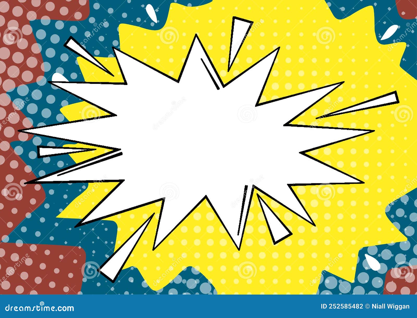 Empty Spiky and Jagged Dialog Box Explosion Text Balloon Colored ...