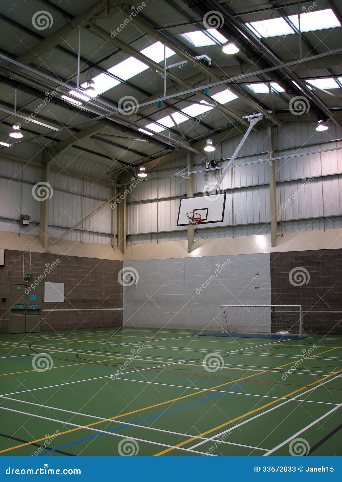 Empty sports hall stock image. Image of board, background - 33672033