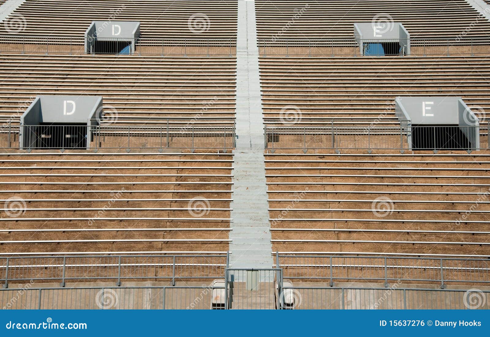 Empty Sports Stadium Bleachers Stock Photo - Image of bleachers, exits ...