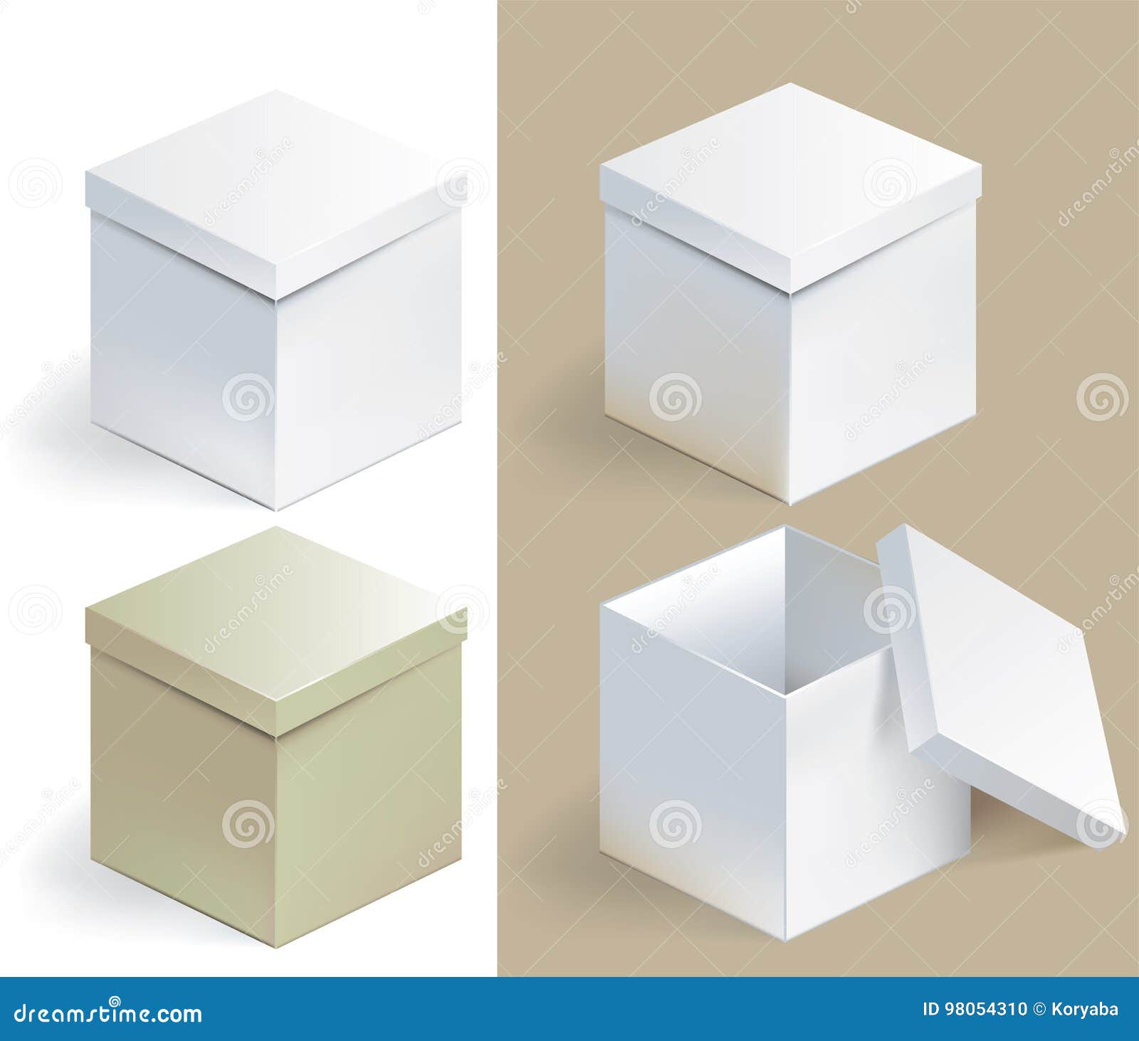 Empty square box stock vector. Illustration of delivery - 98054310