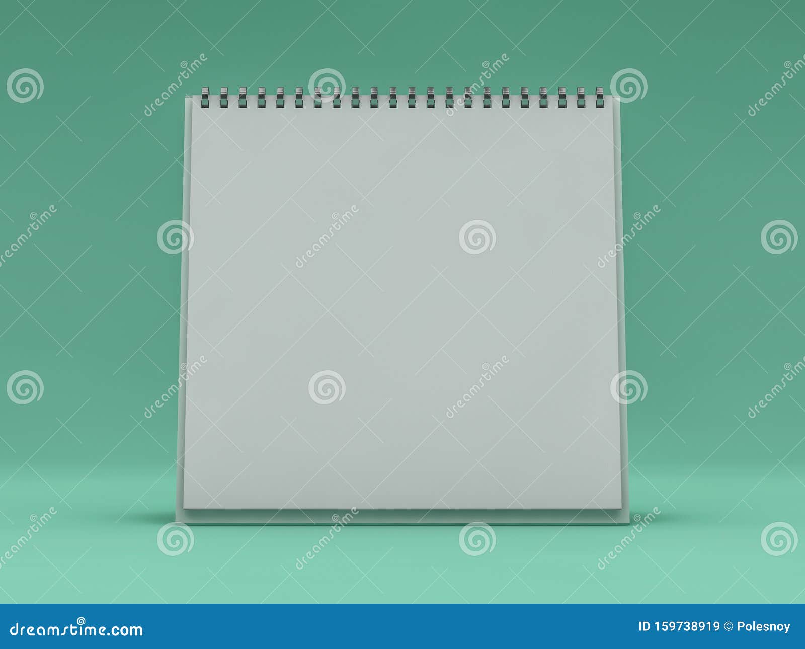 Empty Square Desk Calendar. Mockup Design Concept Stock Illustration ...