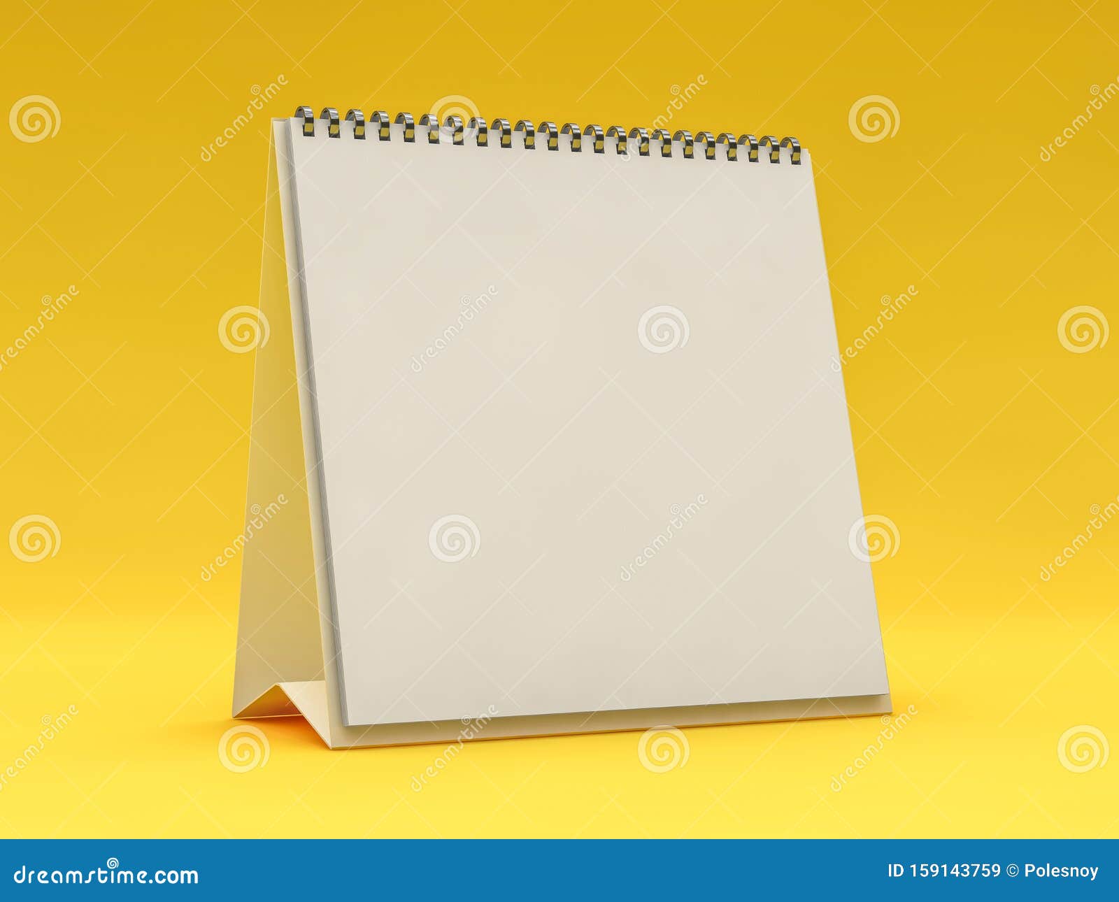 Empty Square Desk Calendar. Mockup Design Concept Stock Illustration ...