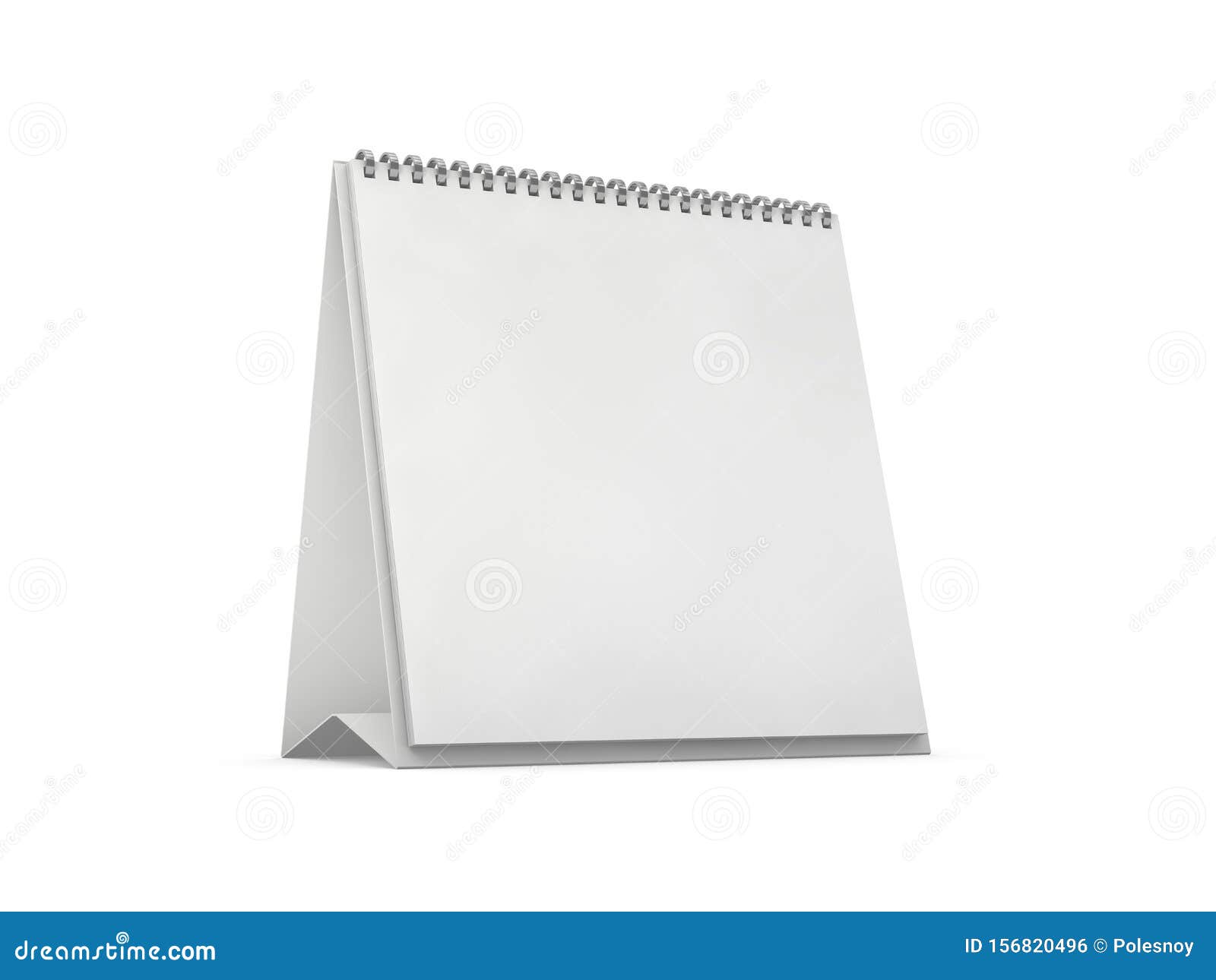 Empty Square Desk Calendar on Table. Mockup Design Concept Stock ...