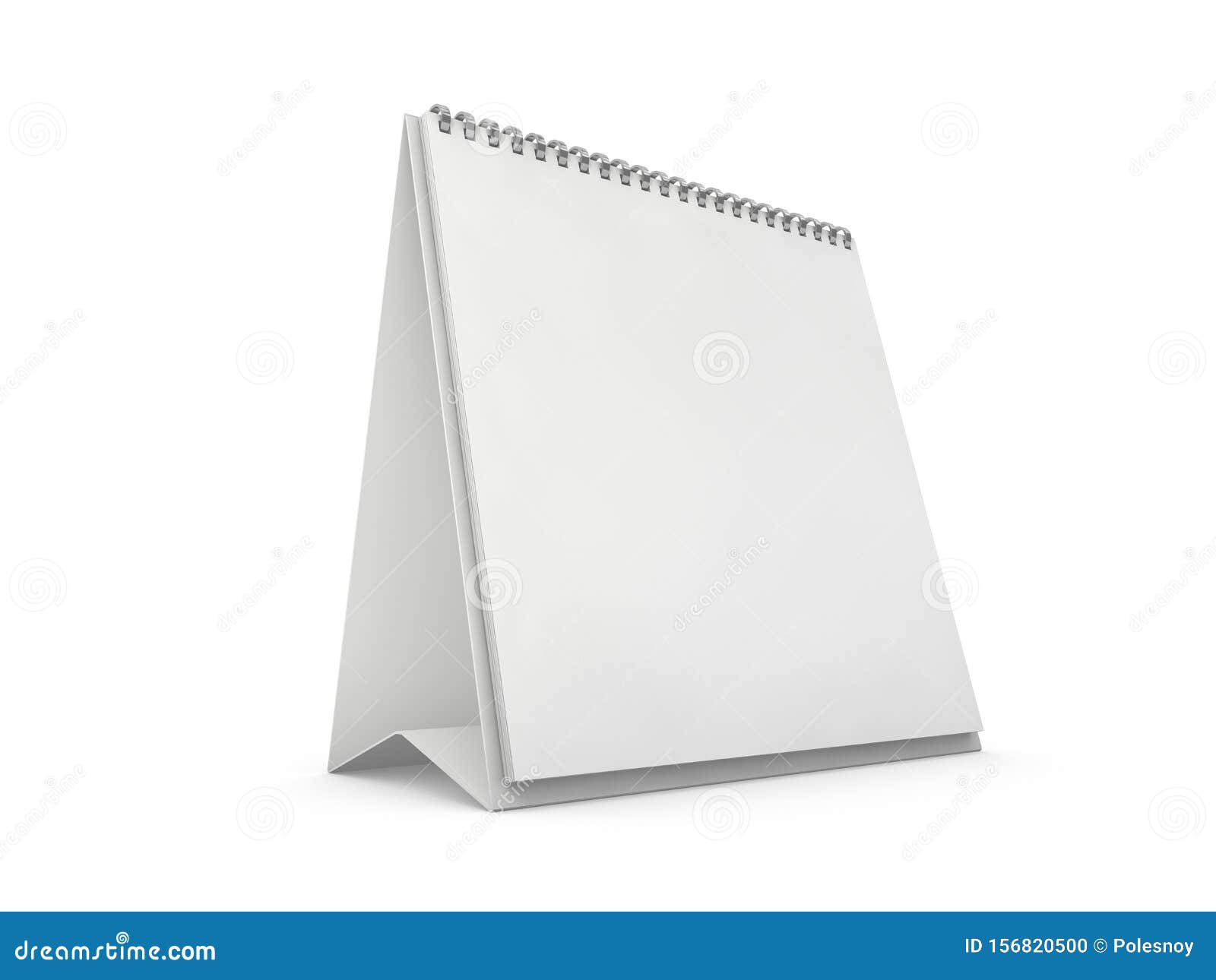 Empty Square Desk Calendar on Table. Mockup Design Concept Stock ...
