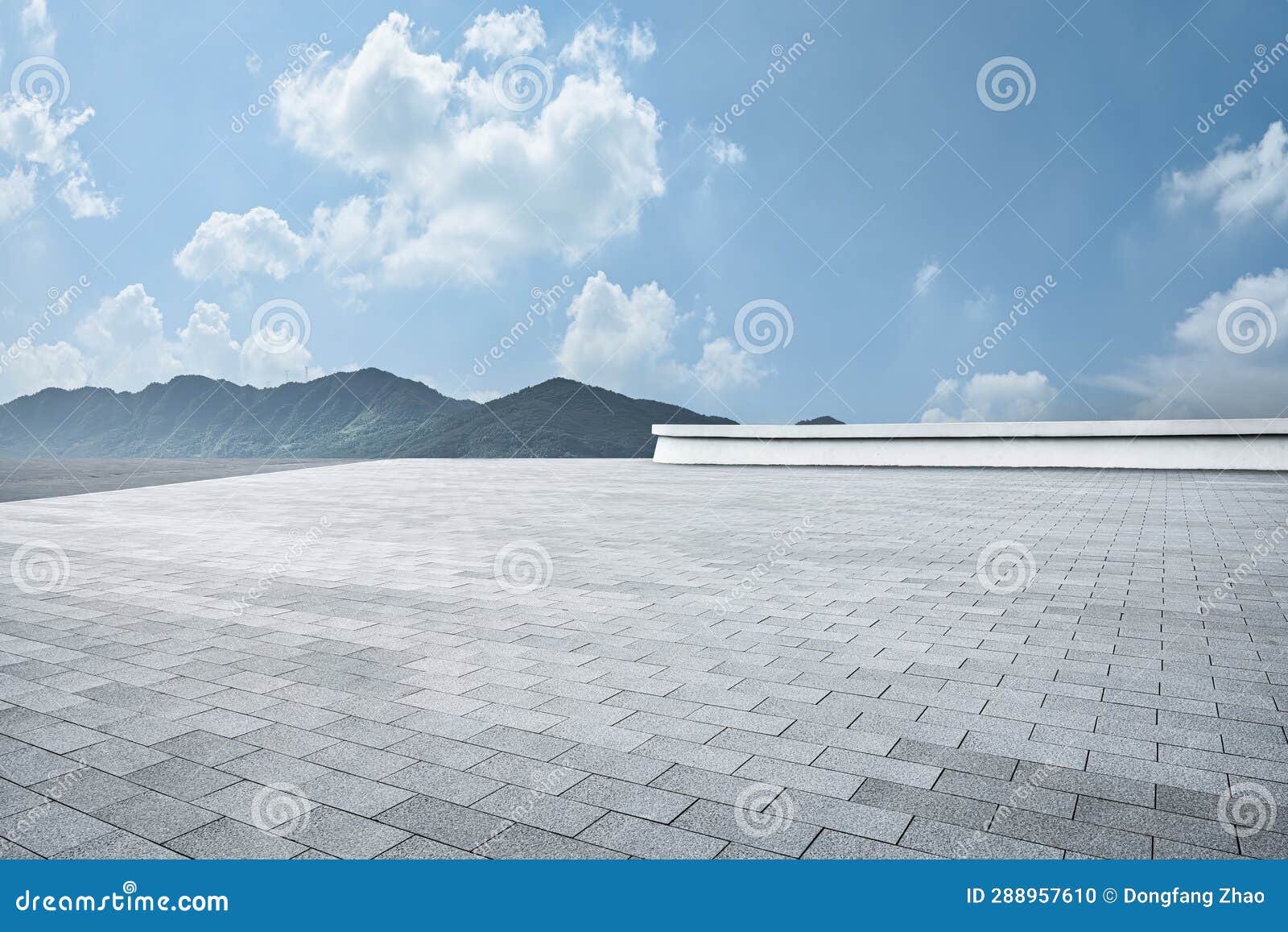 Empty Square Floor and Mountains Nature Scenery Stock Photo - Image of ...