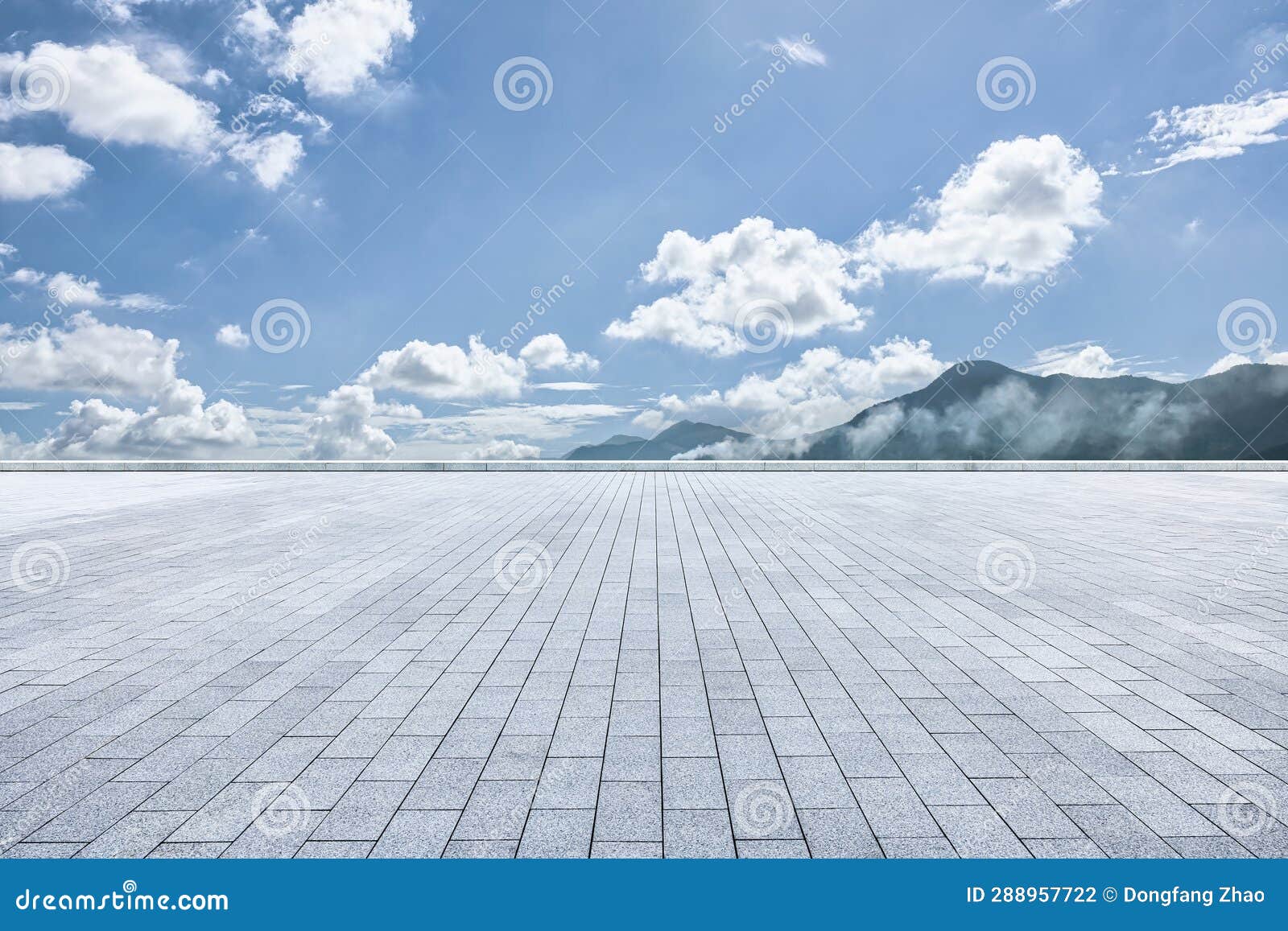 Empty Square Floor and Mountains Nature Scenery Stock Photo - Image of ...