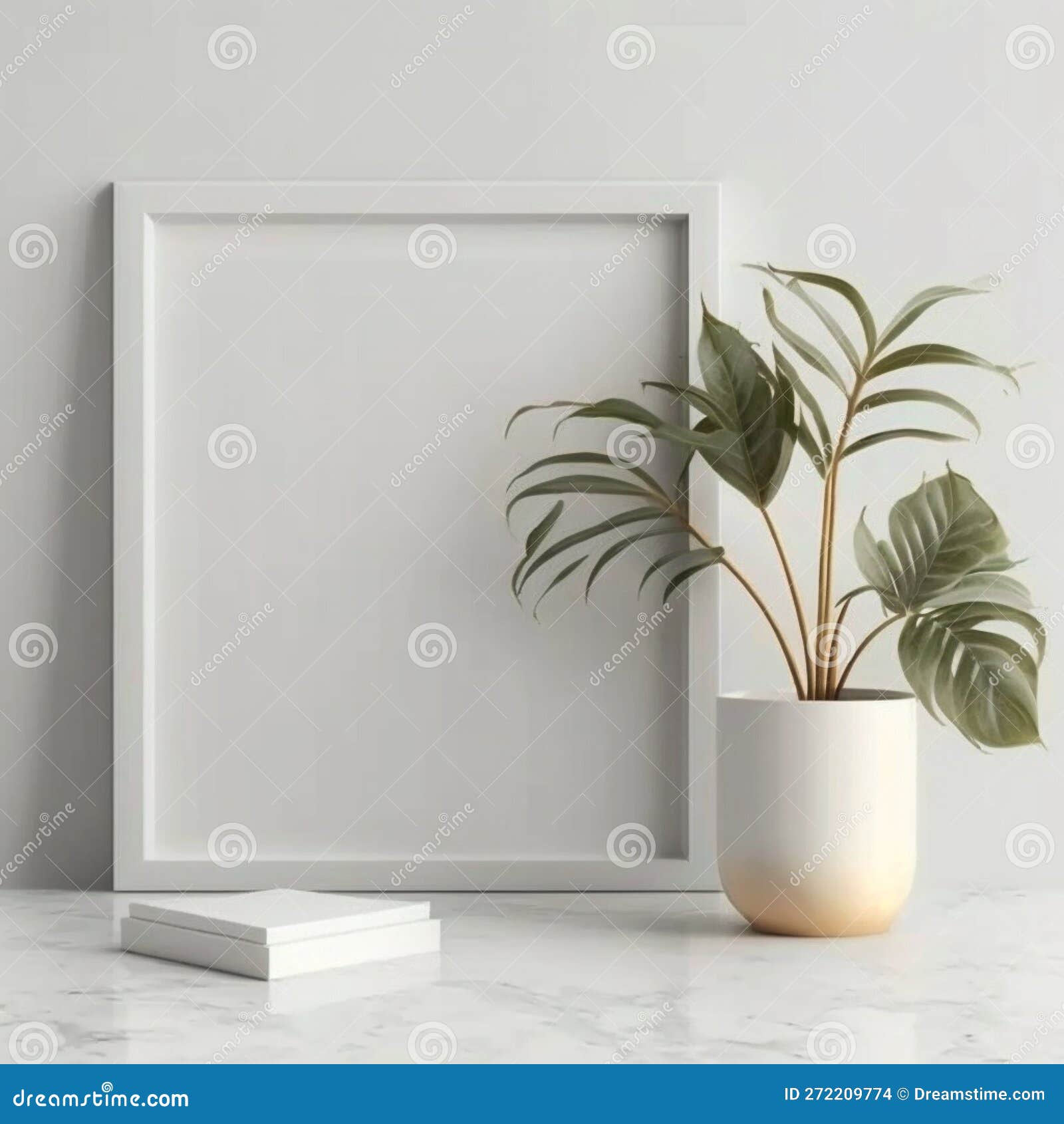Empty Square Frame in Modern Interior Ai Generative Stock Illustration ...
