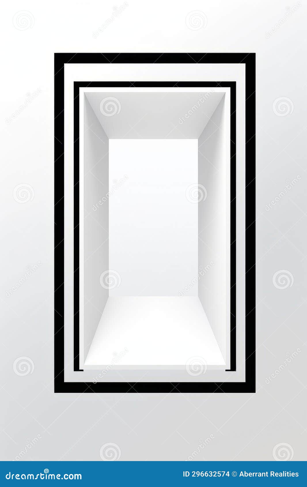 An Empty Square Frame on a White Background Stock Illustration ...