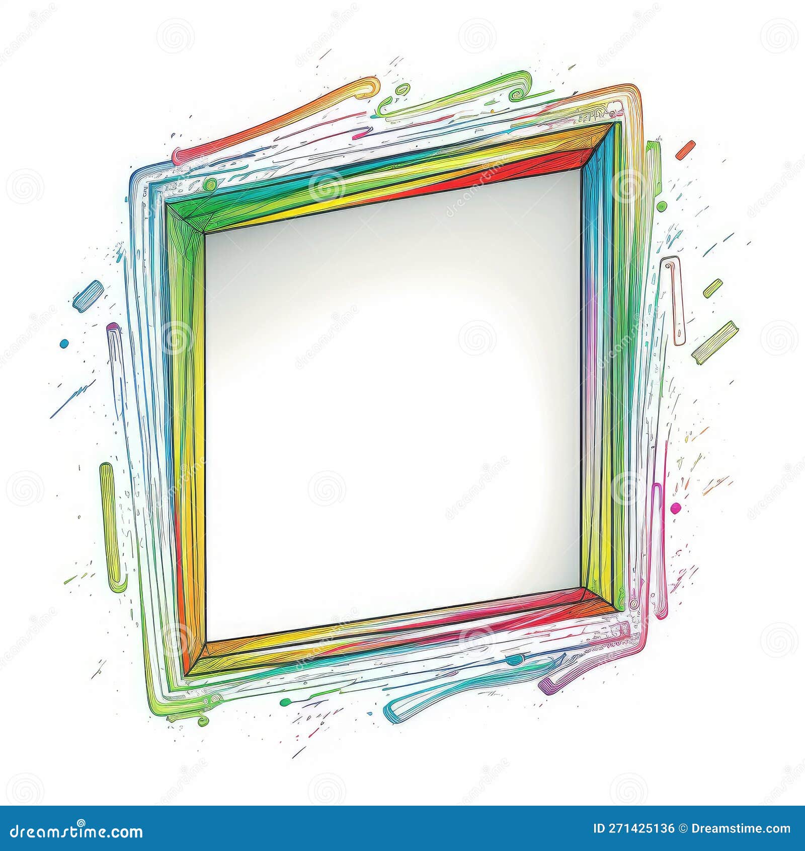 Empty Square Frame on White Background. Stock Illustration ...