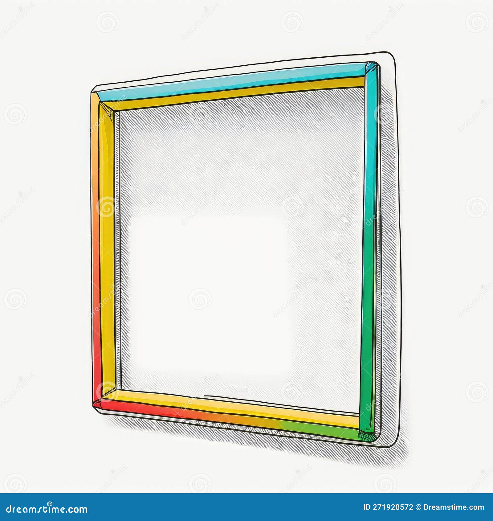 Empty Square Frame on White Background. Stock Illustration ...
