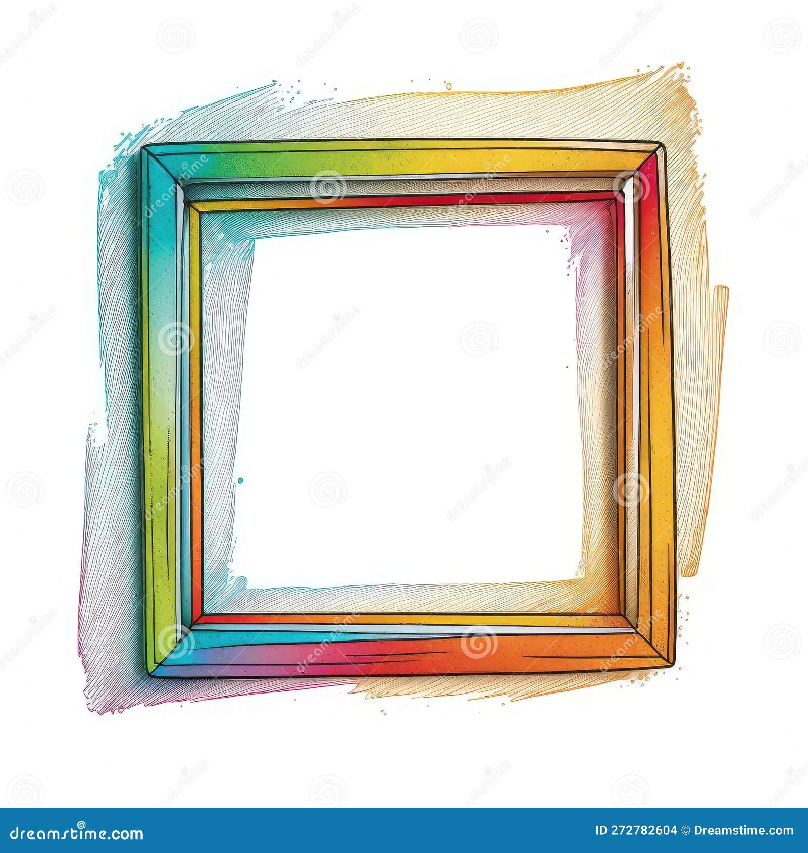 Empty Square Frame on White Background. Stock Illustration ...