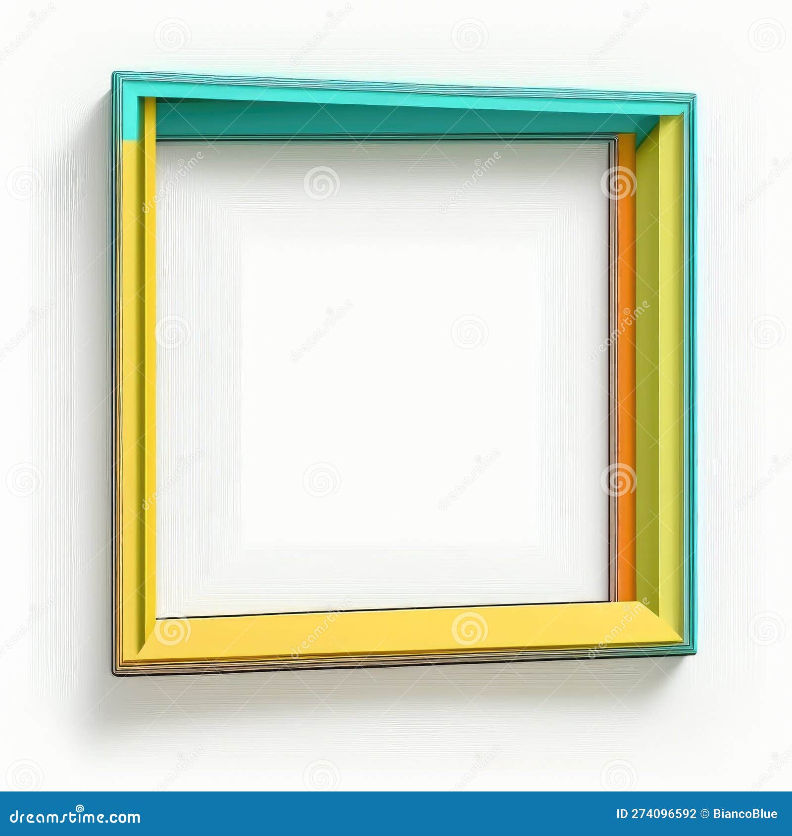 Empty Square Frame on White Background. Stock Illustration ...
