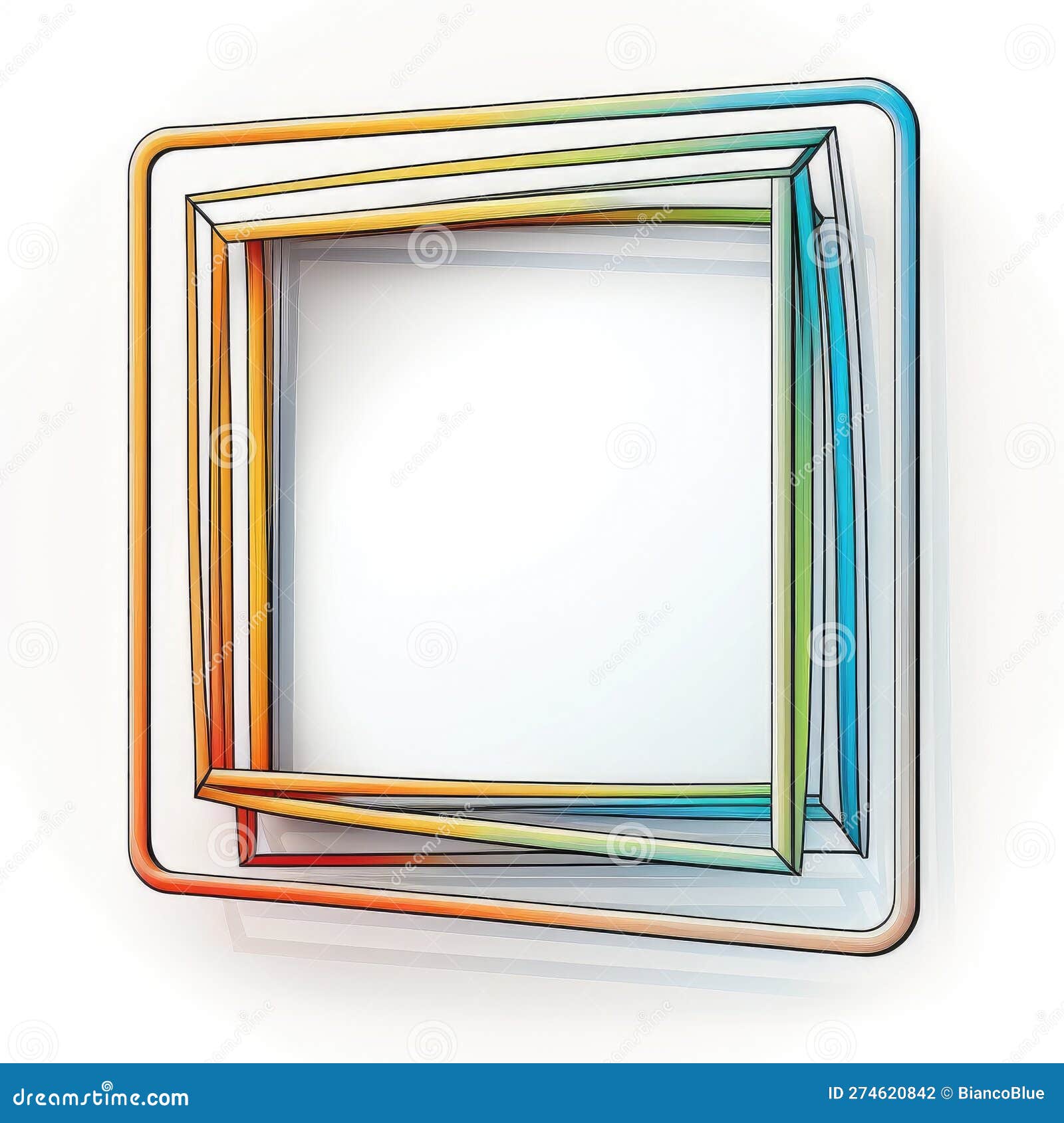 Empty Square Frame on White Background. Stock Illustration ...