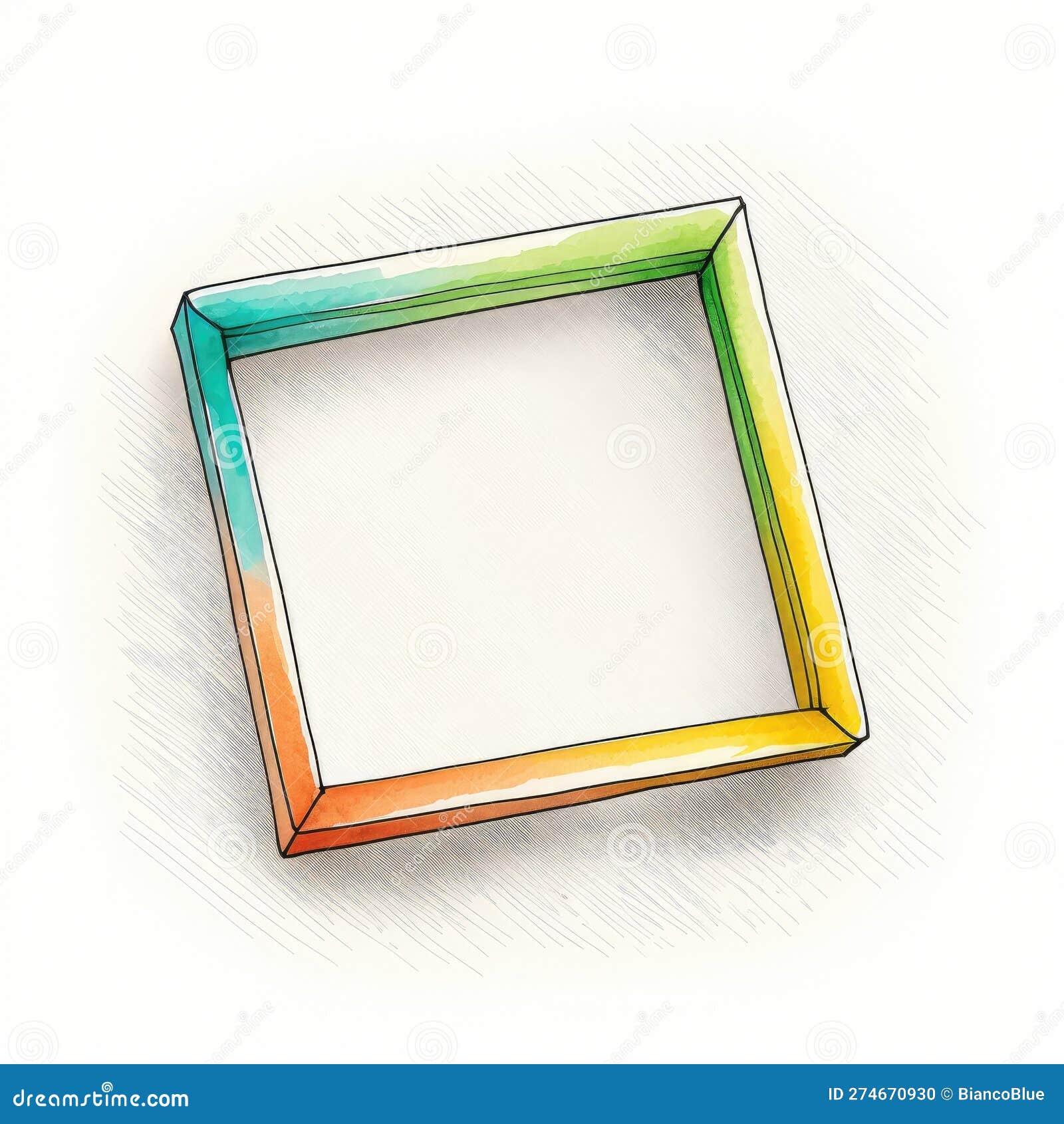 Empty Square Frame on White Background. Stock Illustration ...
